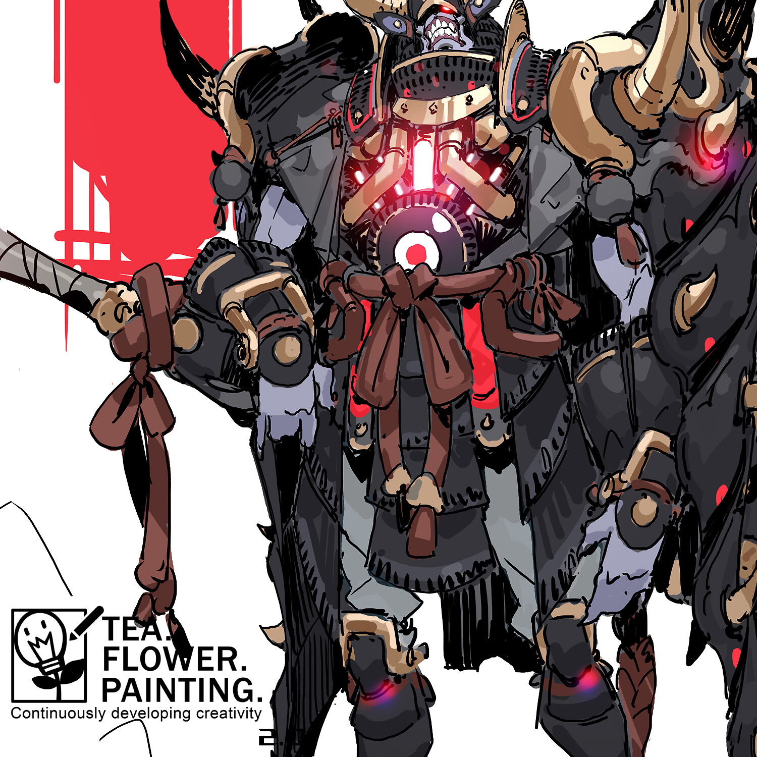 ArtStation - Tea Flower Painting NO 8