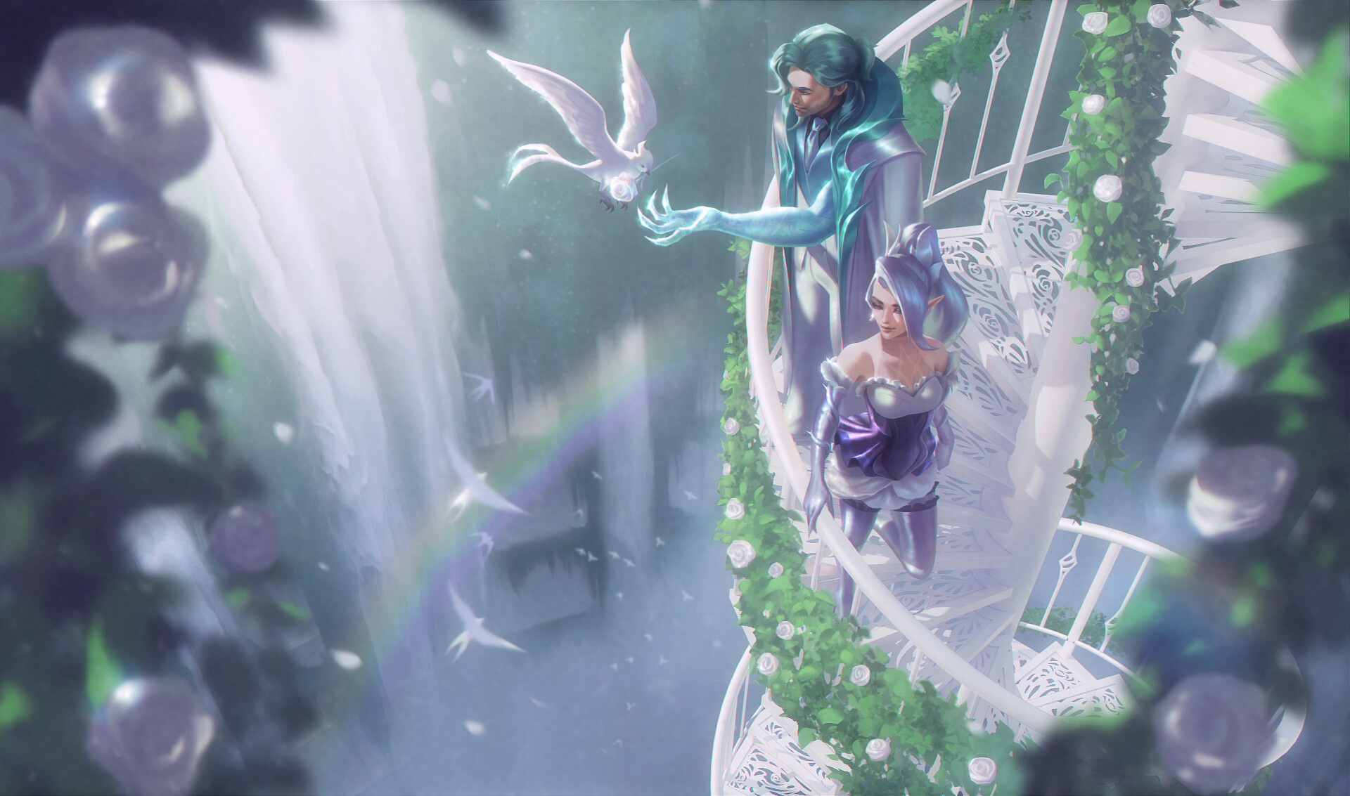 ArtStation - Crystal Rose Swain & Zyra - League of Legends Fan art