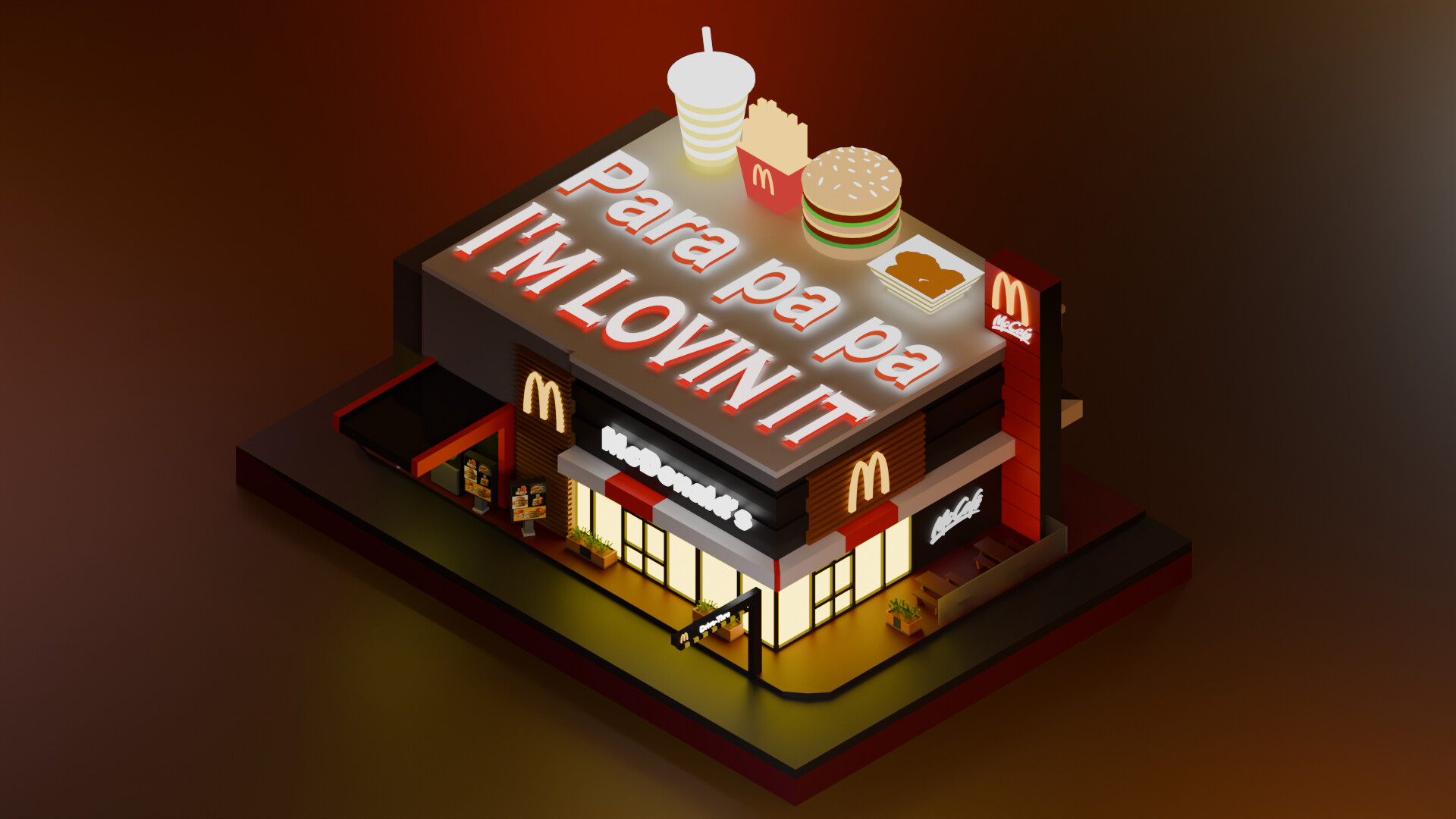 ArtStation - McDonald's Isometric model