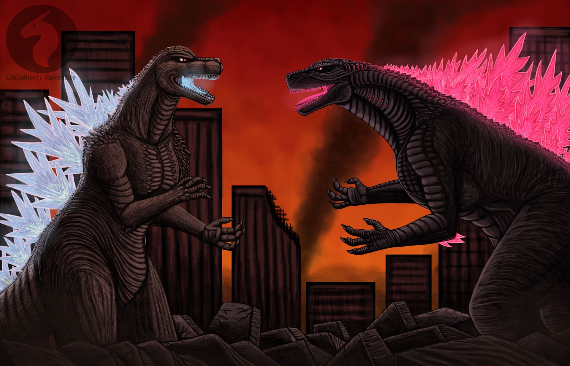 ArtStation - Battle of the godzillas