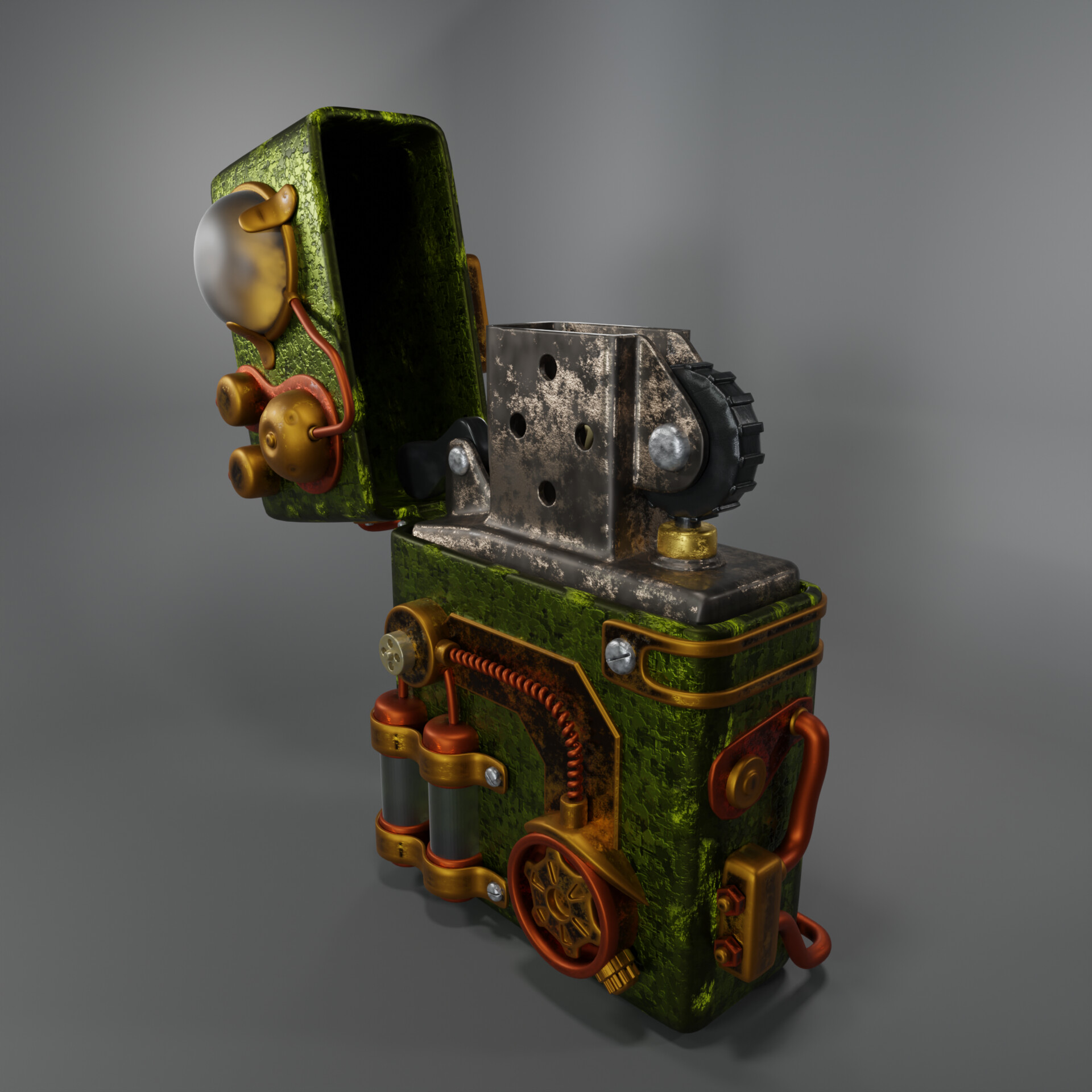 ArtStation - Steampunk lighter Zippo