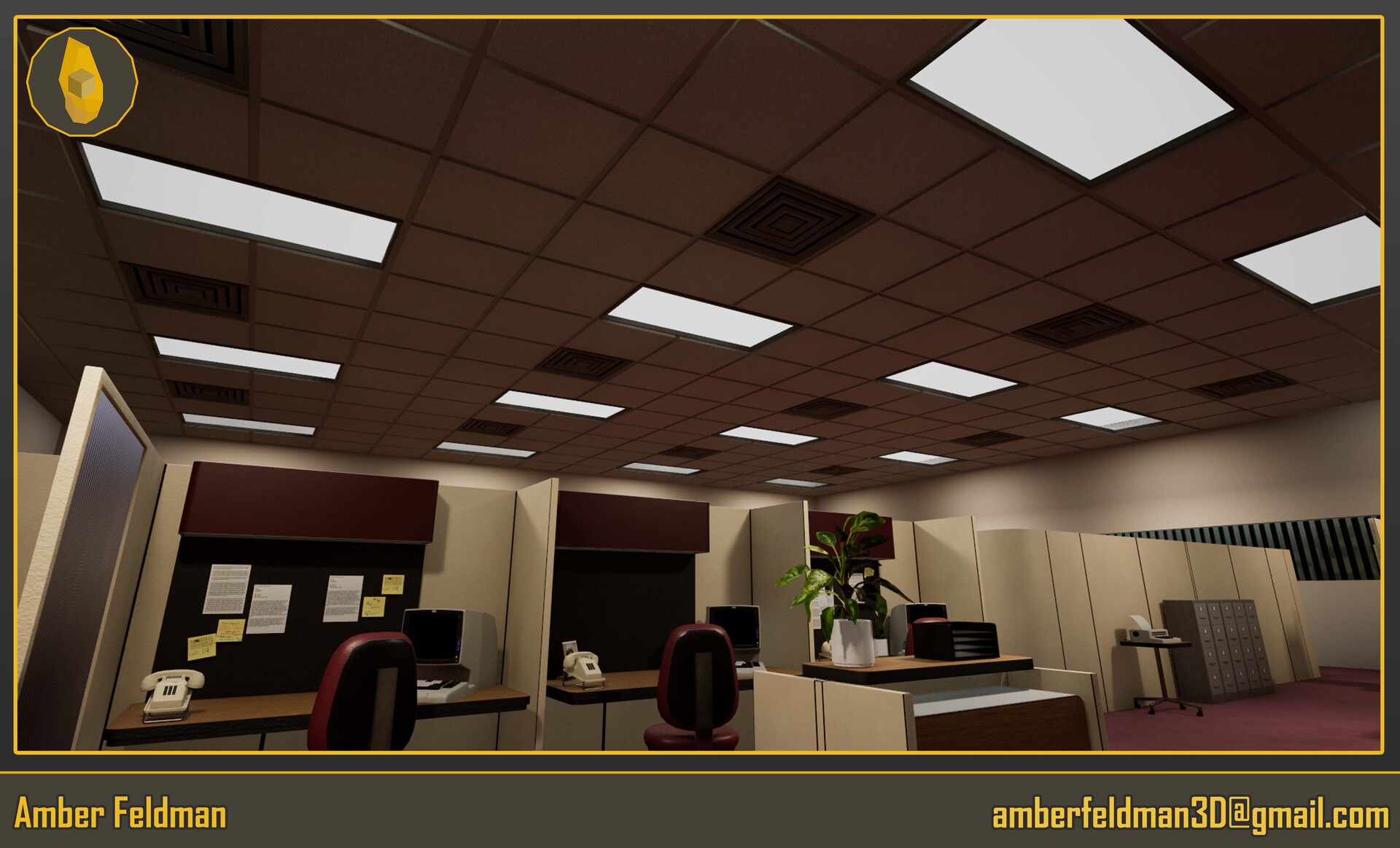 Amber Feldman - Retro 1980's Office Cubicals