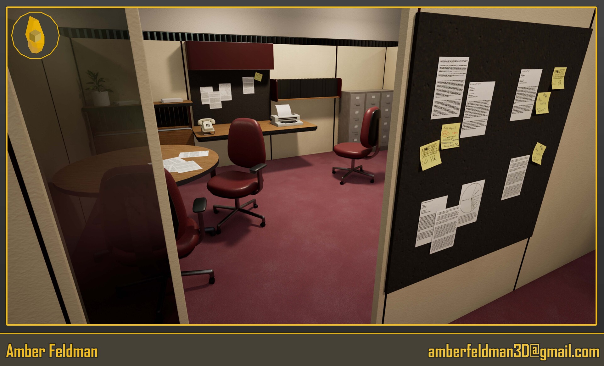 Amber Feldman - Retro 1980's Office Cubicals
