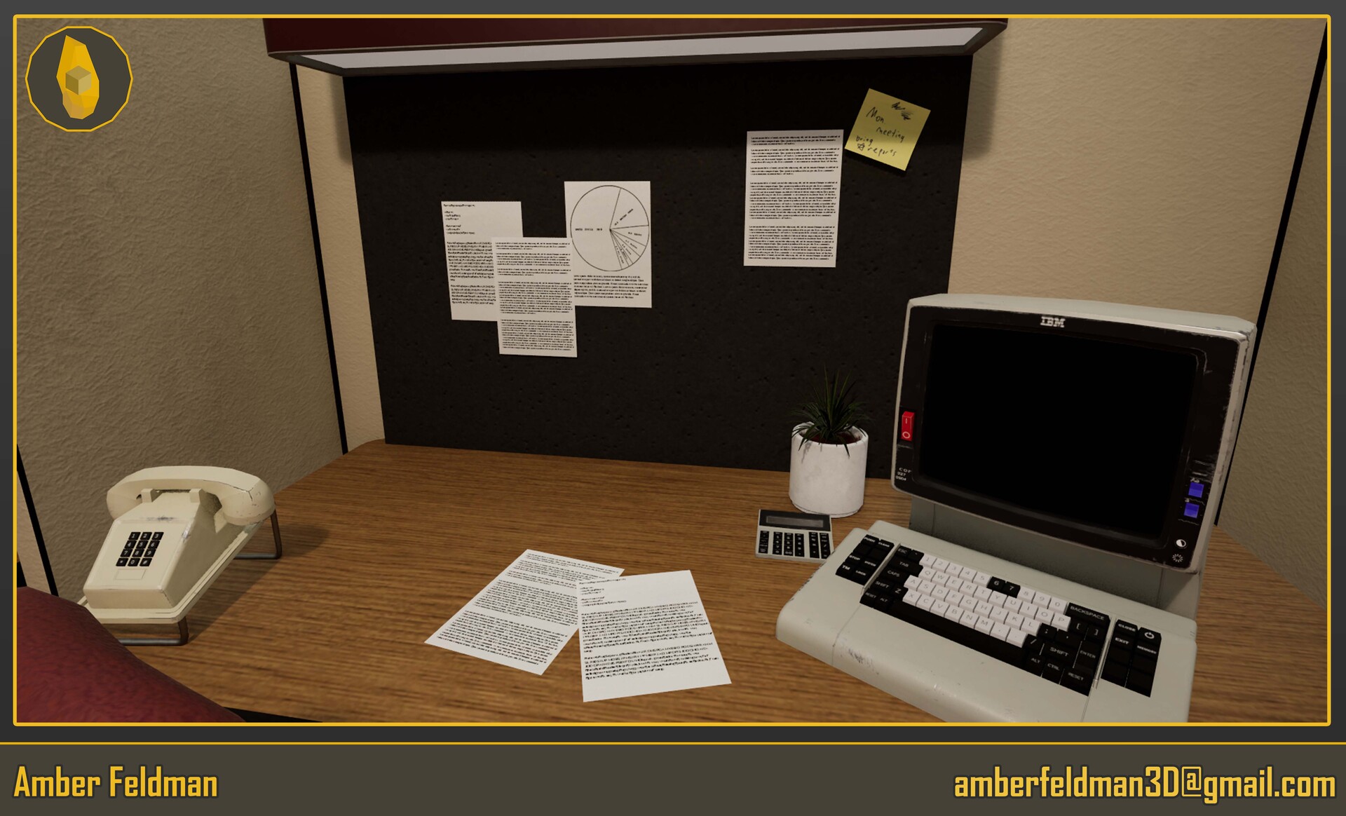 Amber Feldman - Retro 1980's Office Cubicals