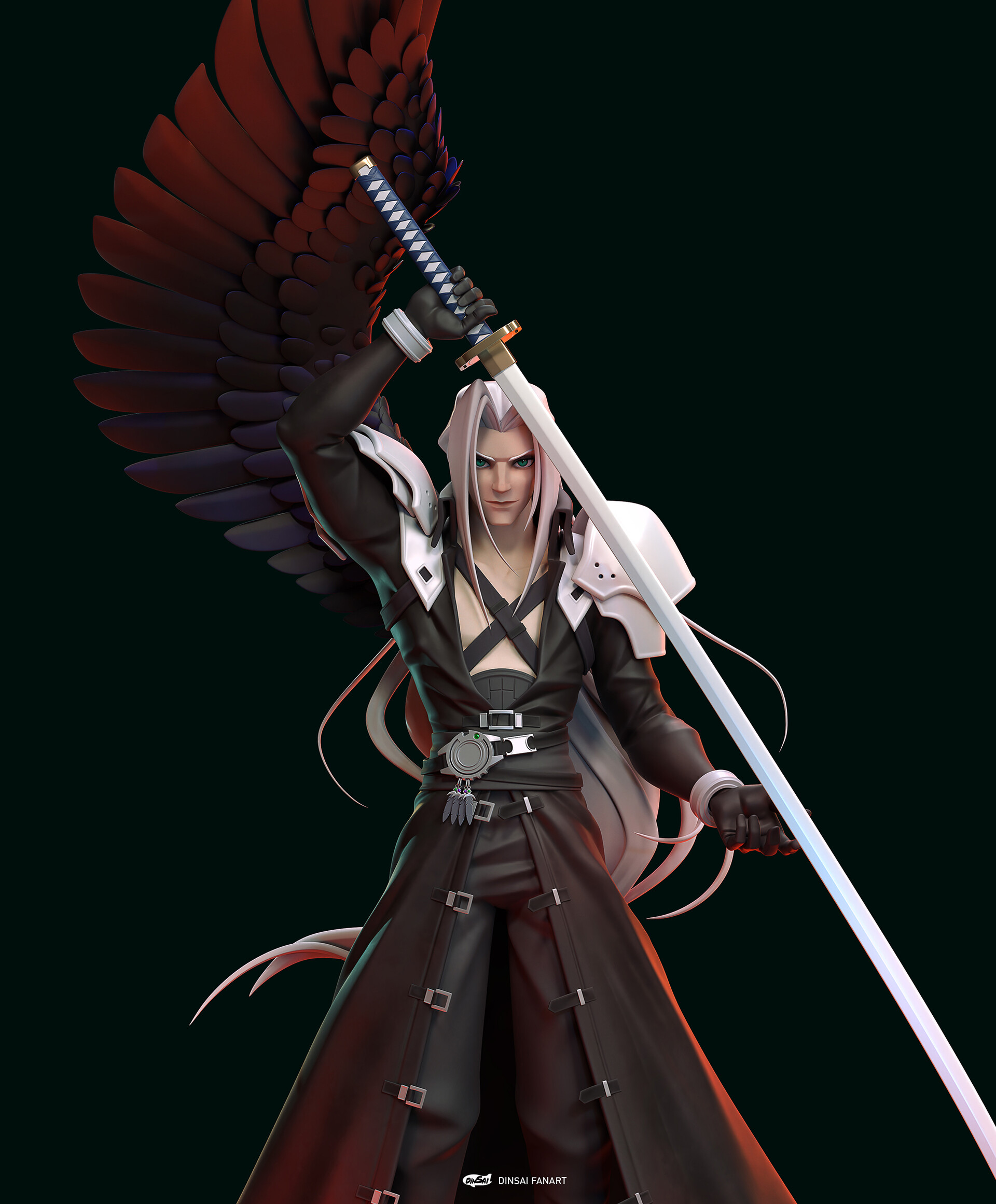 ArtStation - 3D Fan Art : Sephiroth (FFVII)