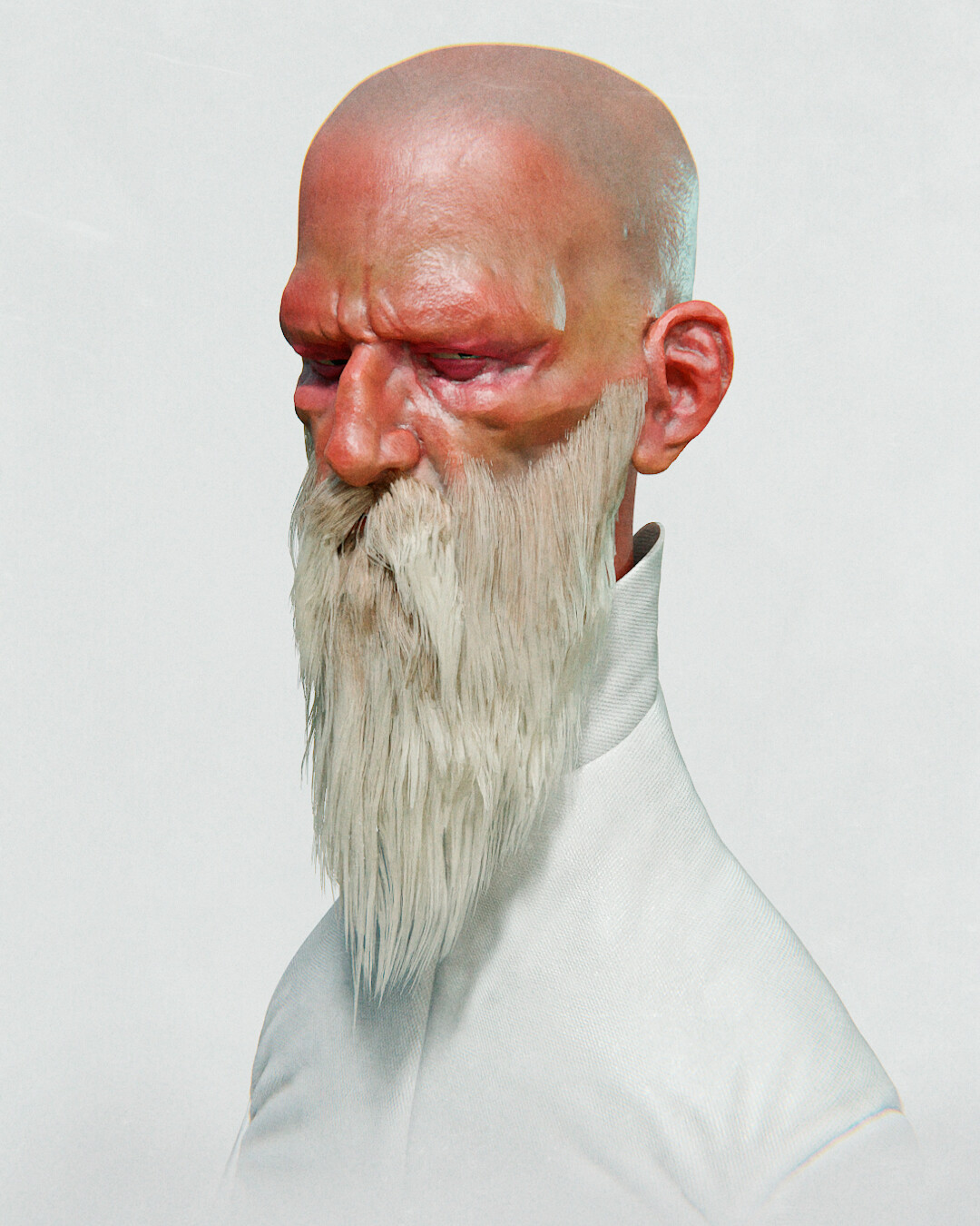 ArtStation - Man with white beard - Practice on Jens Claessens drawing