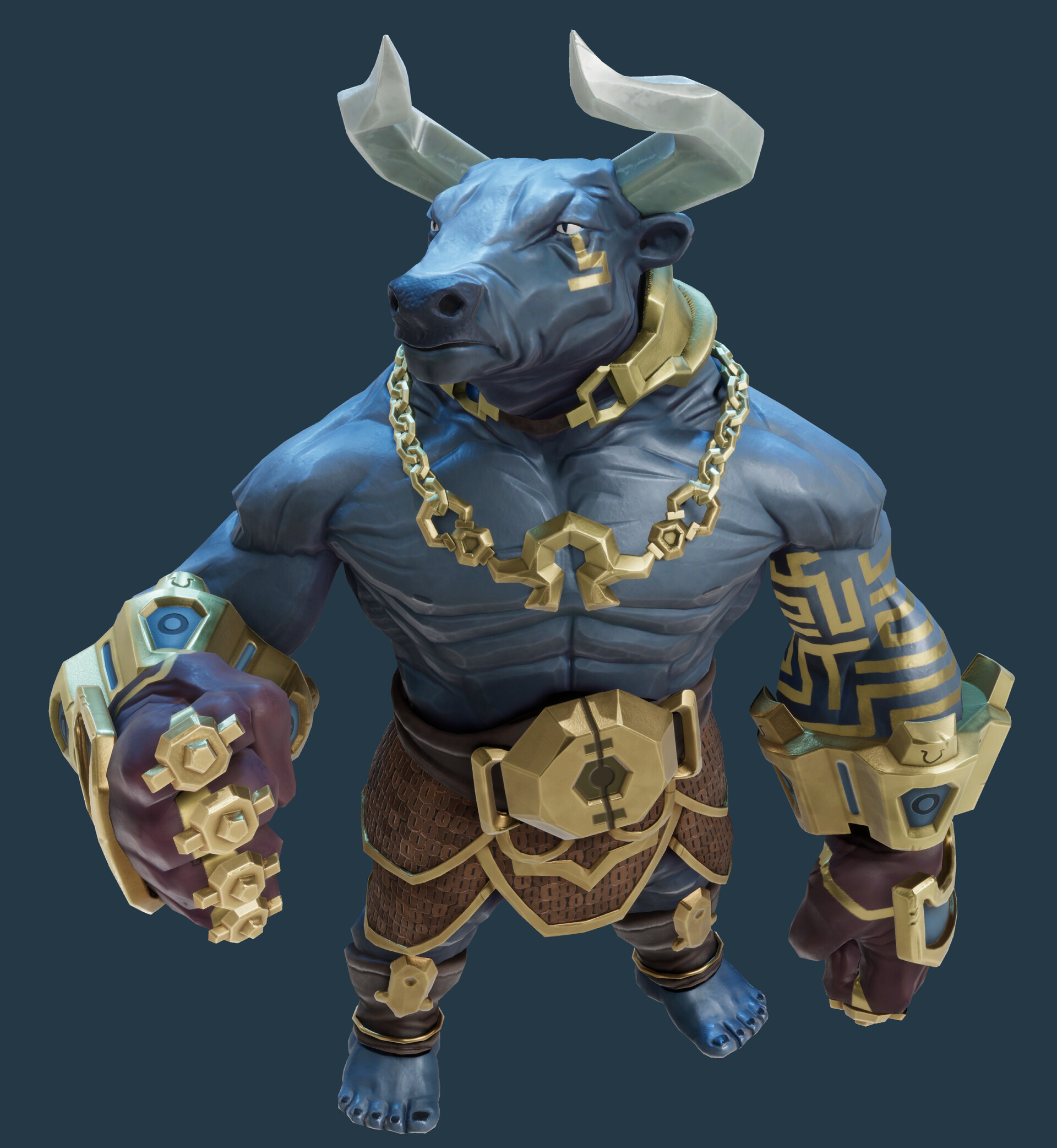 ArtStation - Golden Warrior Minotaur