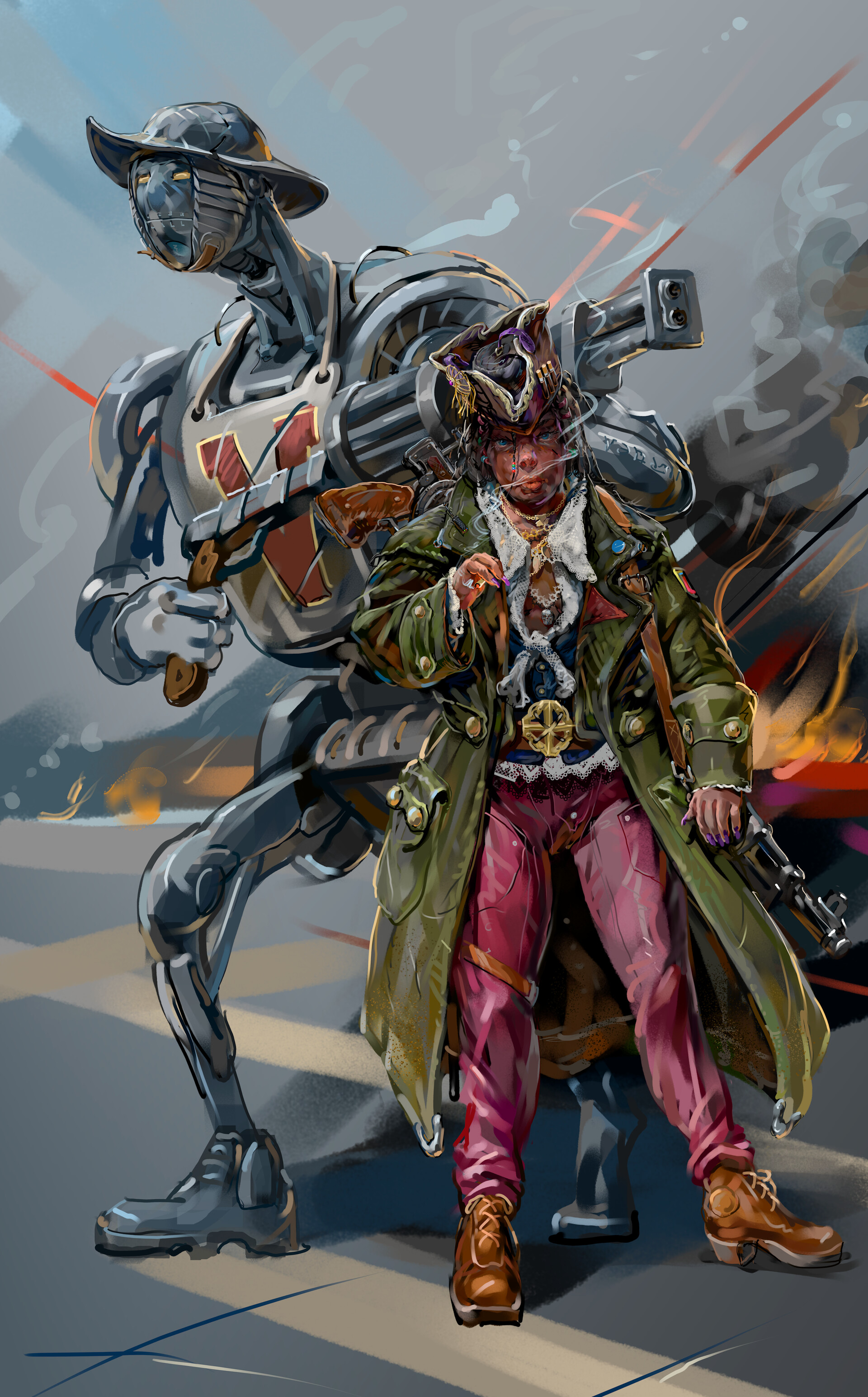 ArtStation - Privateer with a robot