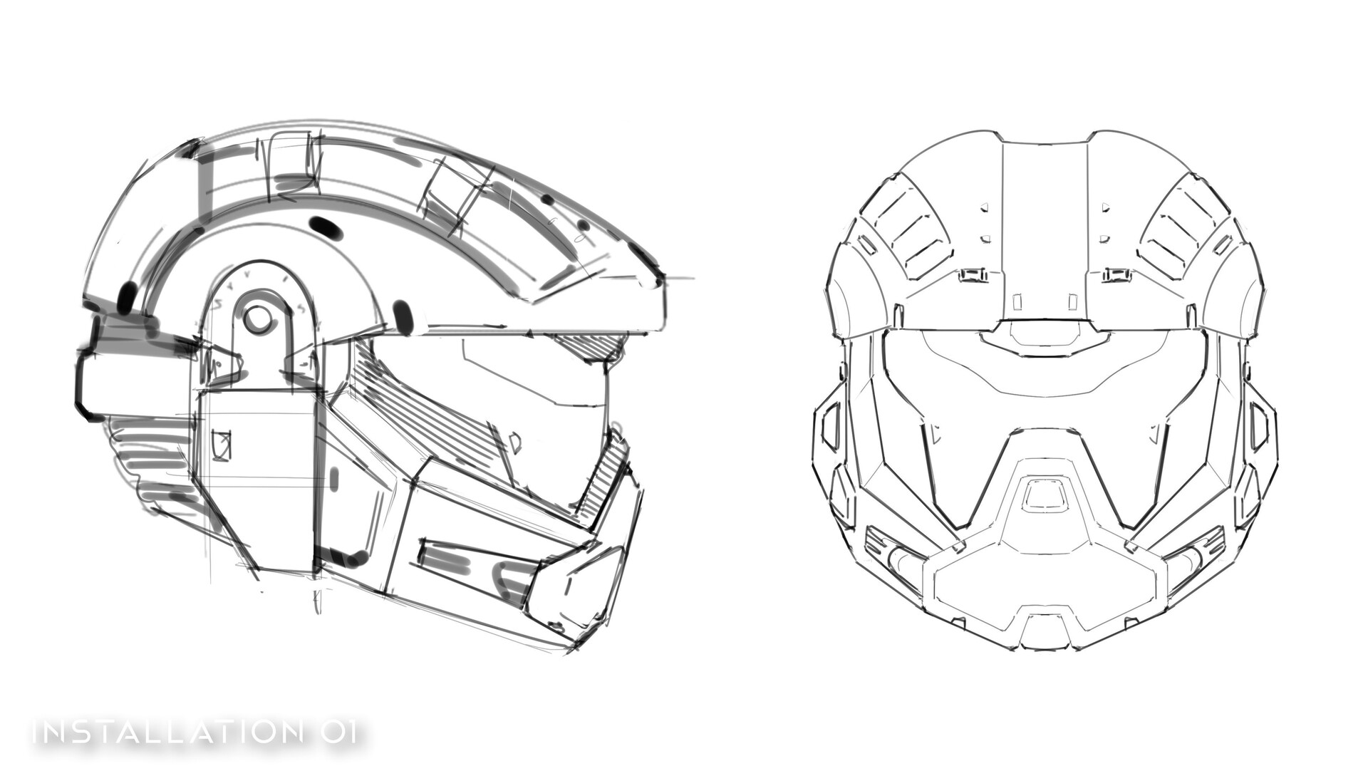master chief helmet coloring page