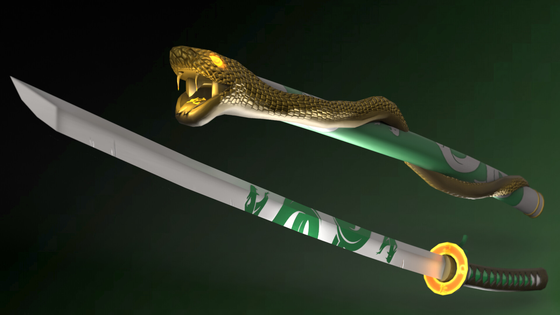 ArtStation - Snake Katana (+Scabbard )