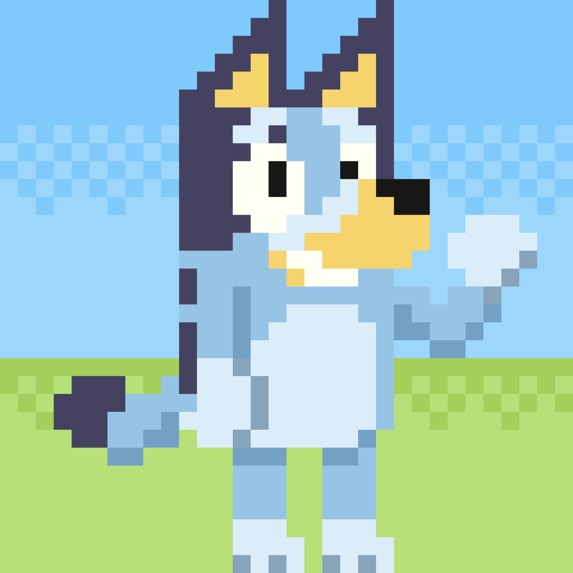 ArtStation - Bluey Pixelart - Fanart