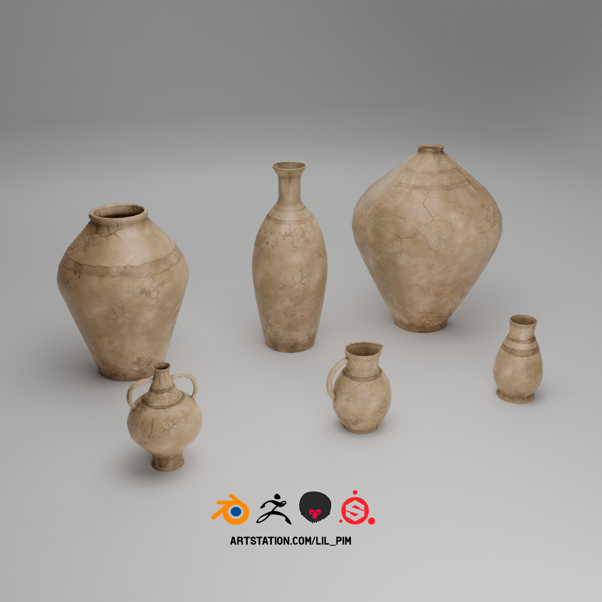 ArtStation - Clay Pots