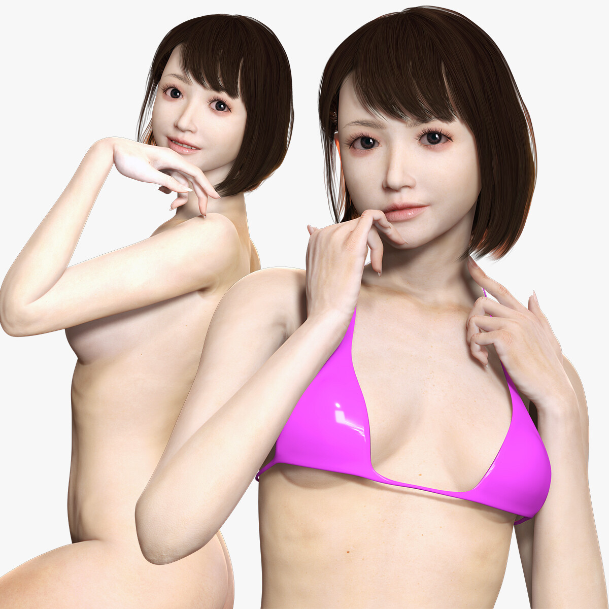 ArtStation - Rin - Realistic Asian Girl Hd