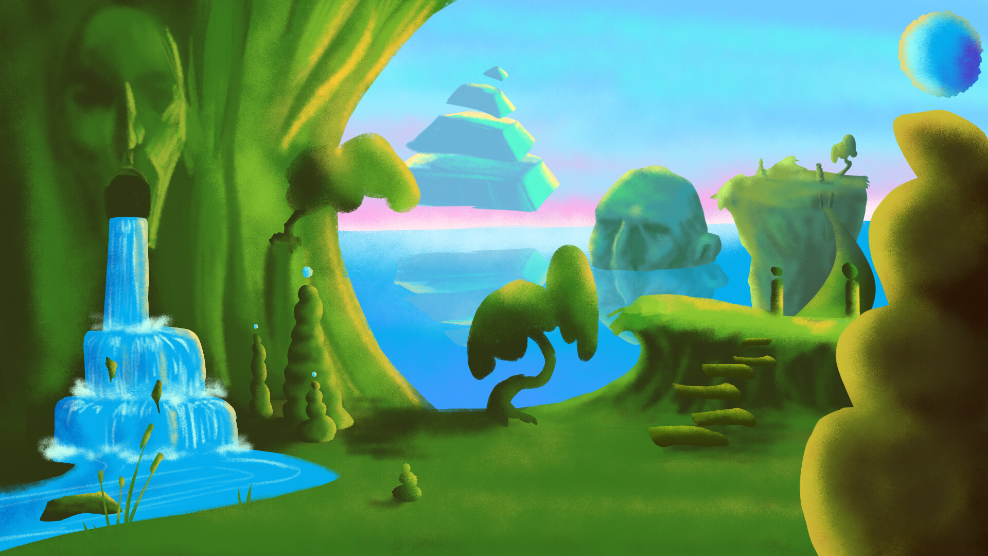 ArtStation - Environment Design - "Prog Rock World"