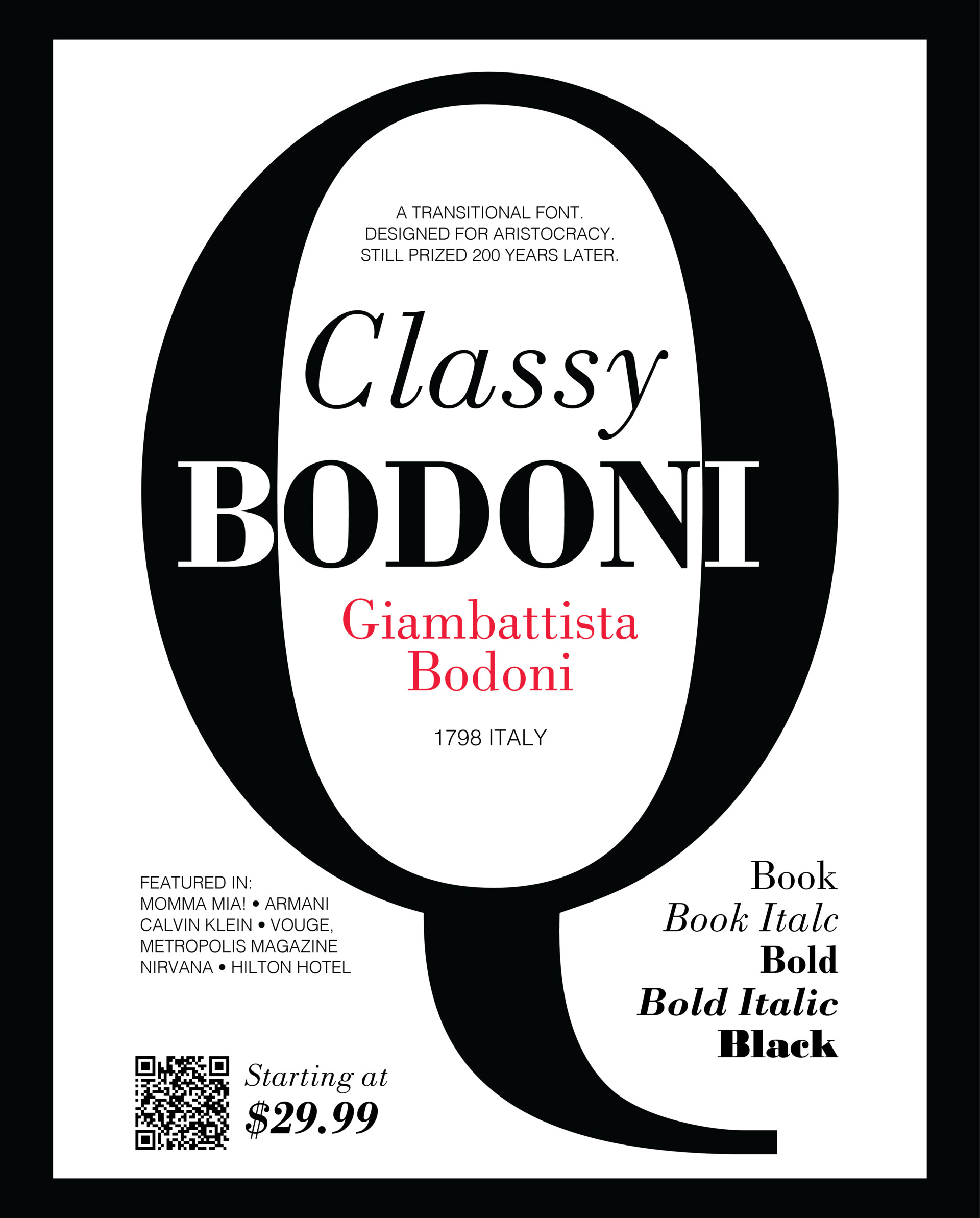 poster bodoni font