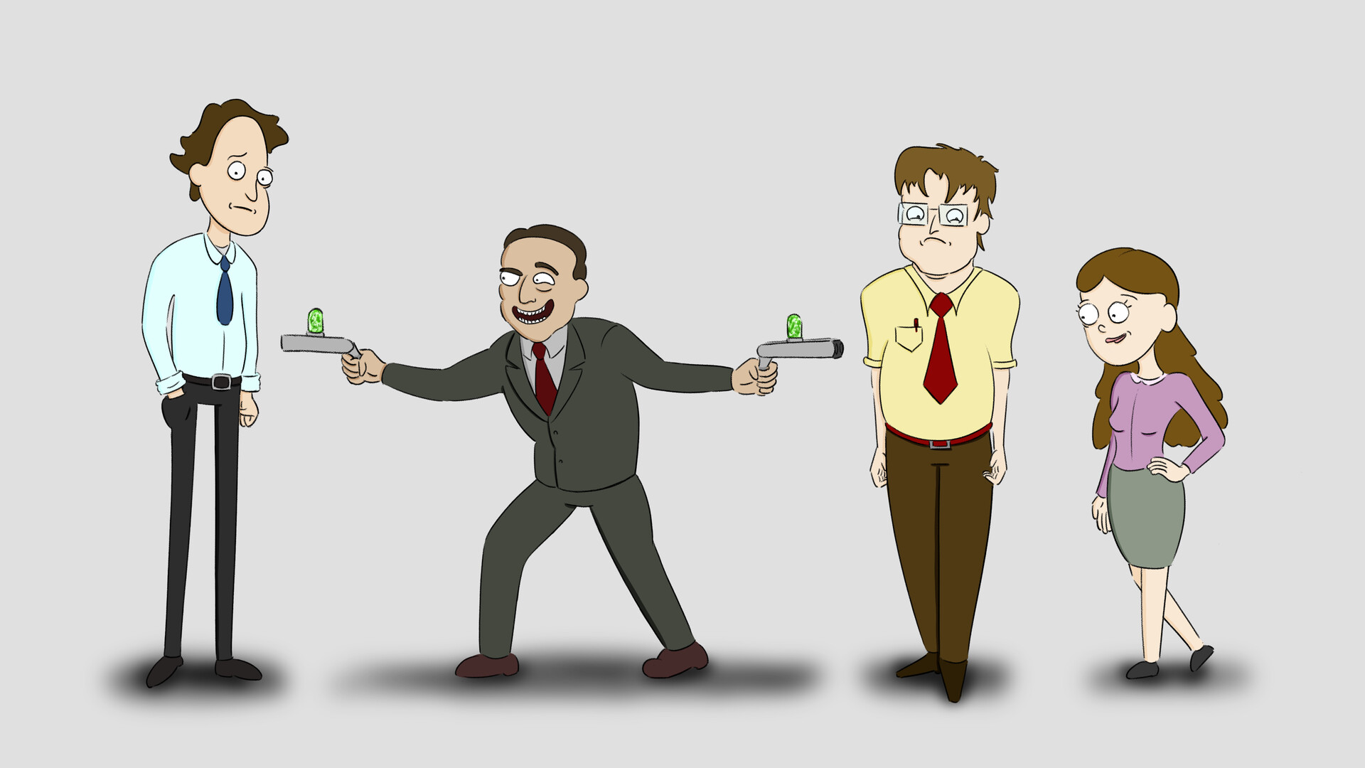 ArtStation - The Office in Rick and Morty style