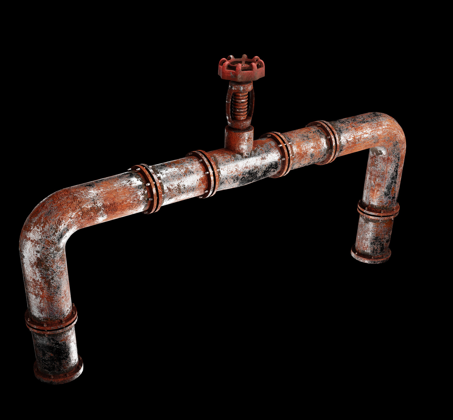ArtStation - An old rusty water pipe