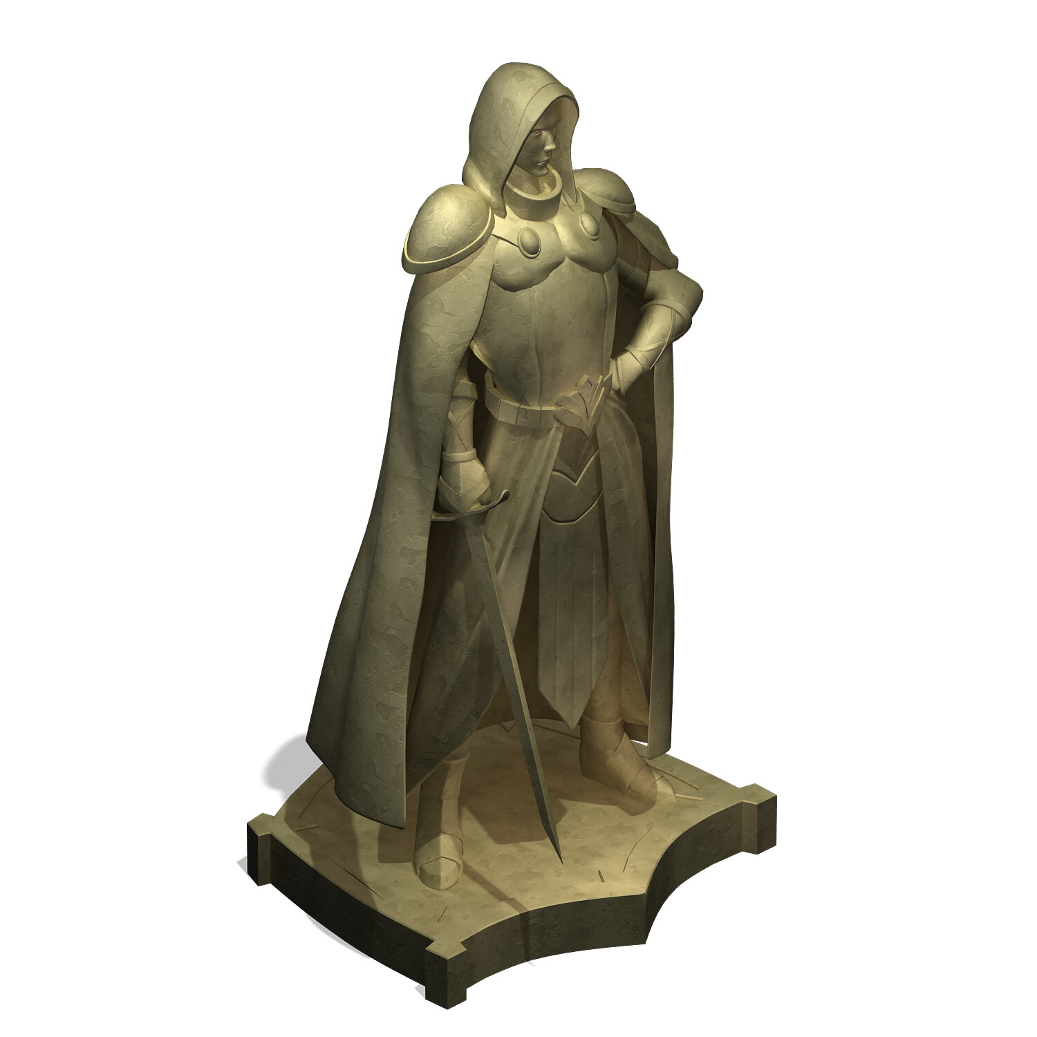 ArtStation - Human Ranger Area - Statue 02