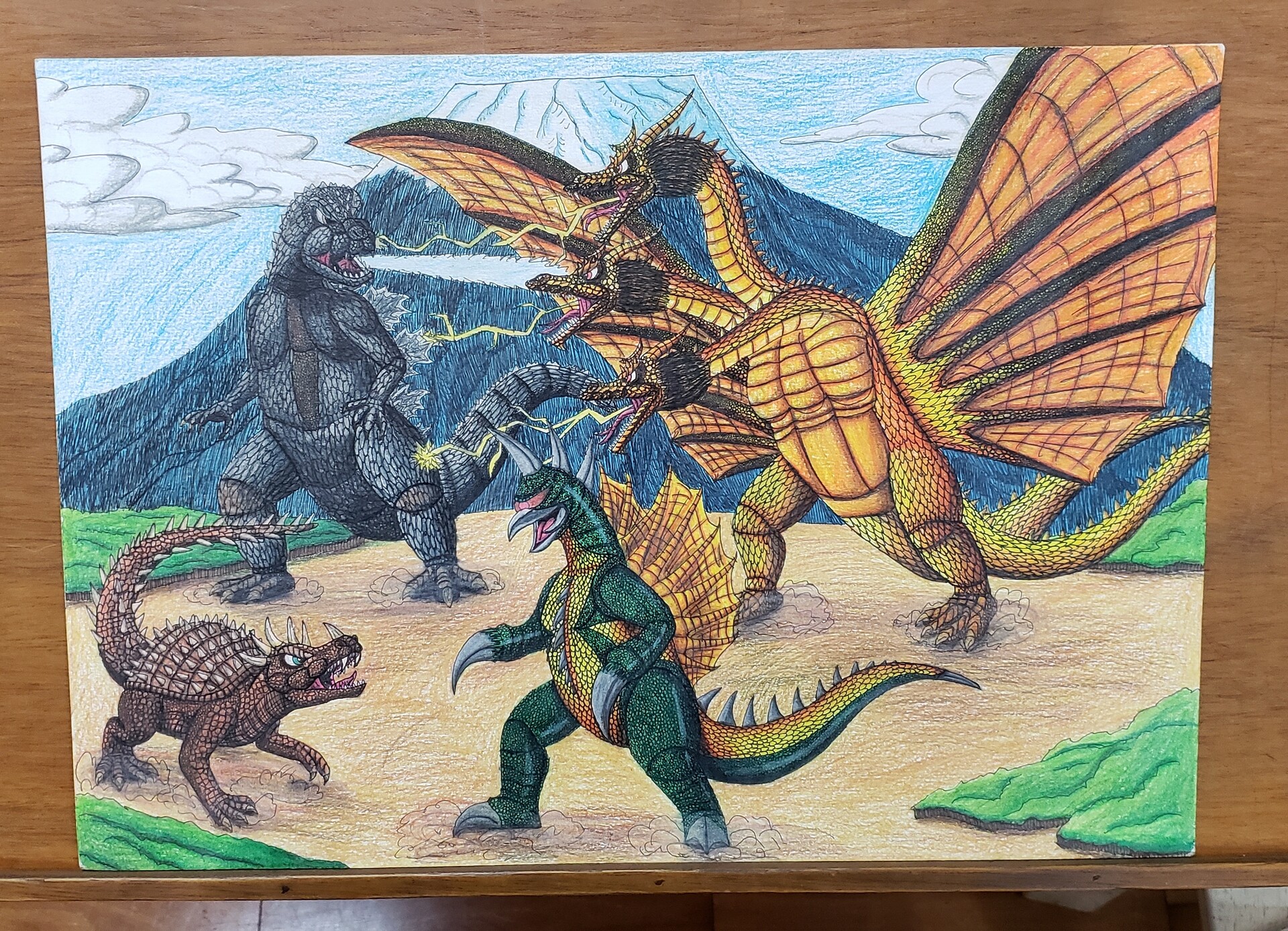 godzilla 1972 drawing