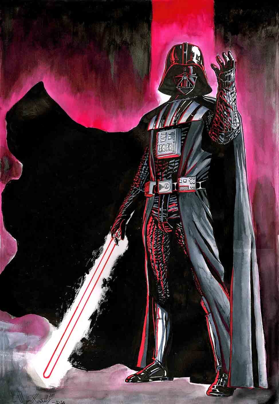 ArtStation - Darth Vader traditional illustration