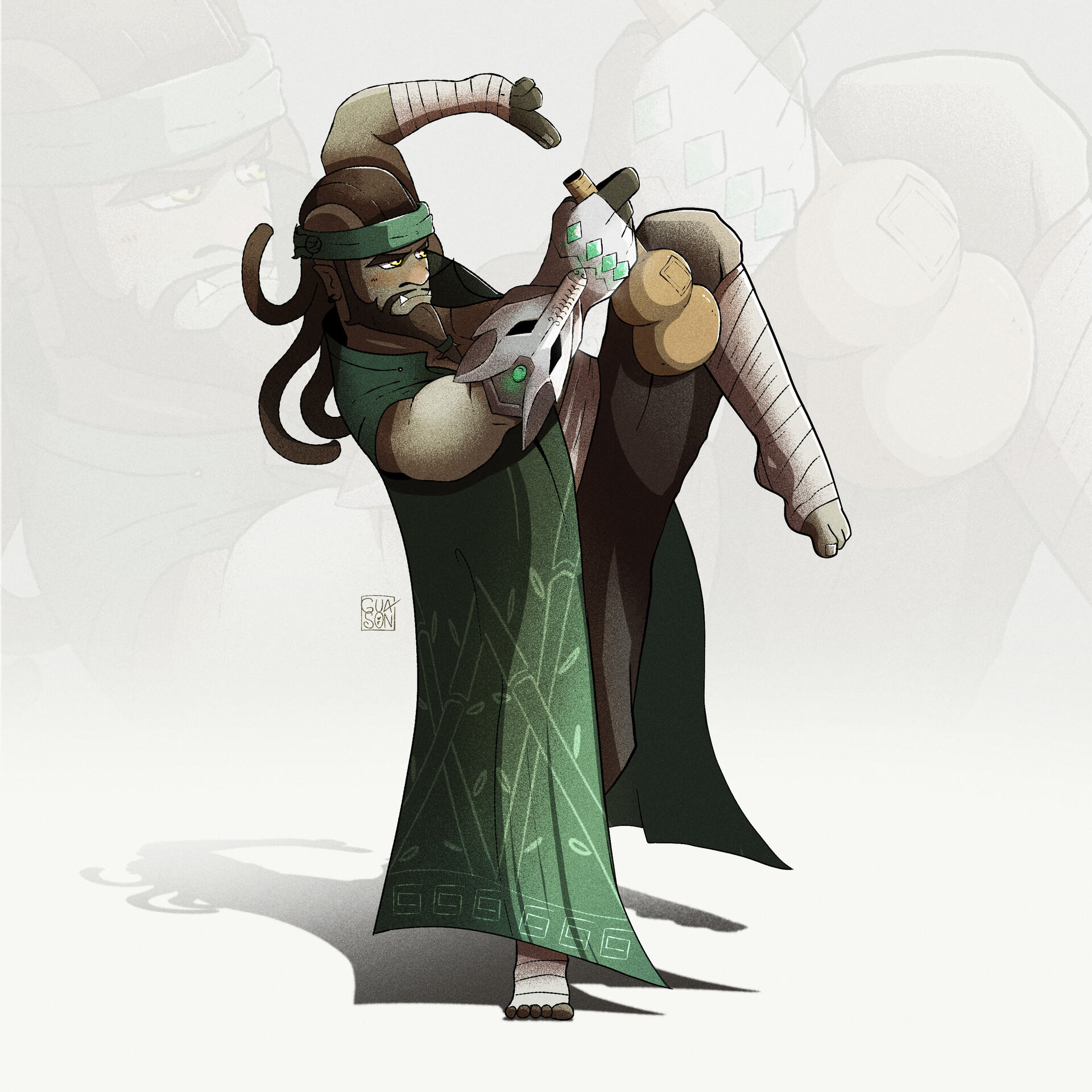 ArtStation - ARUCK, THE DRUNKEN MONK | Character Design