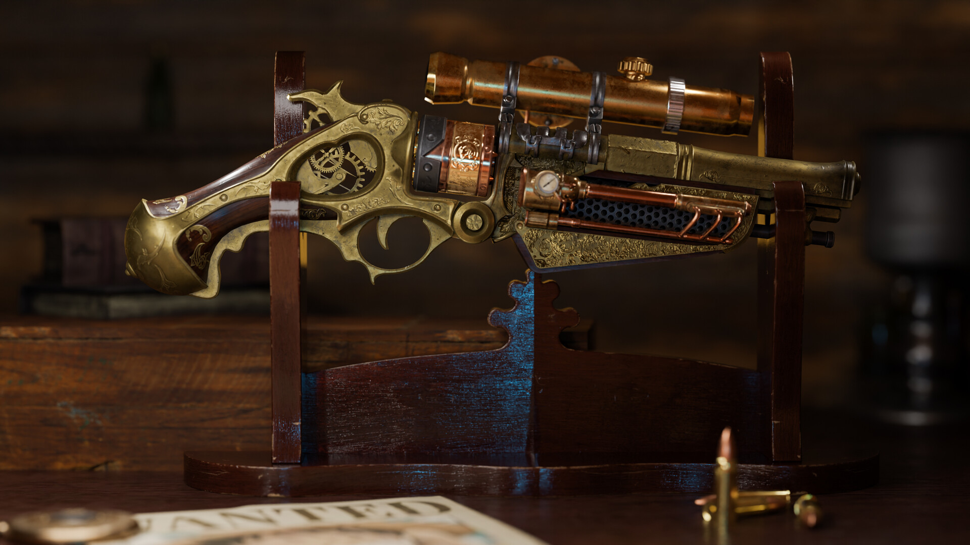 ArtStation - Steampunk Gun