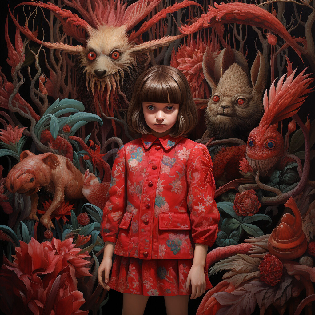 ArtStation - Cute baby girl and demons