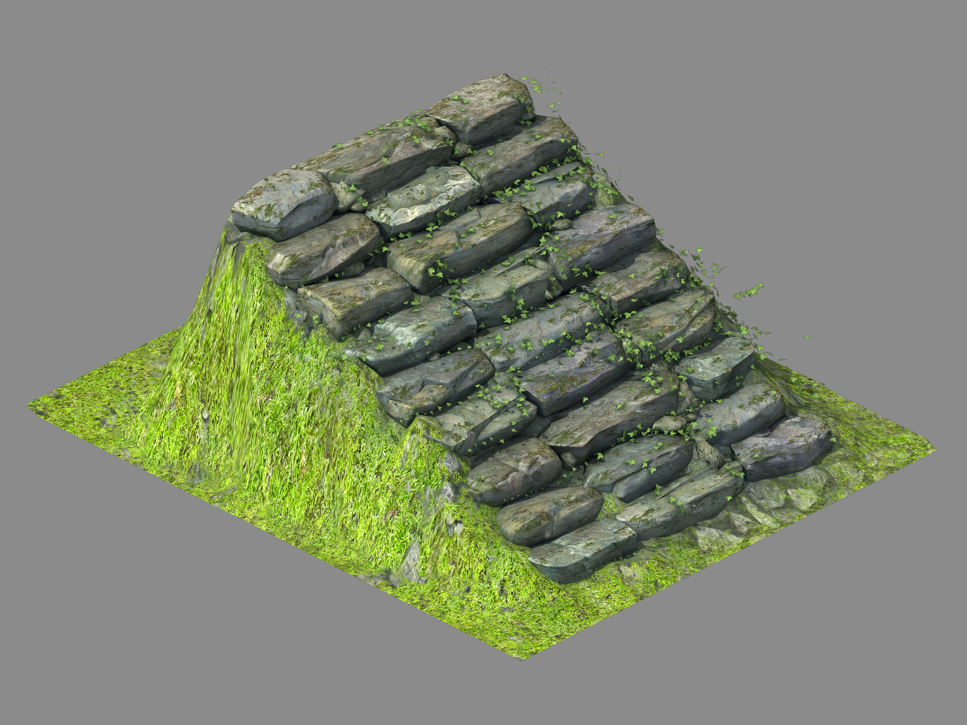 ArtStation - New Village - stone steps 02