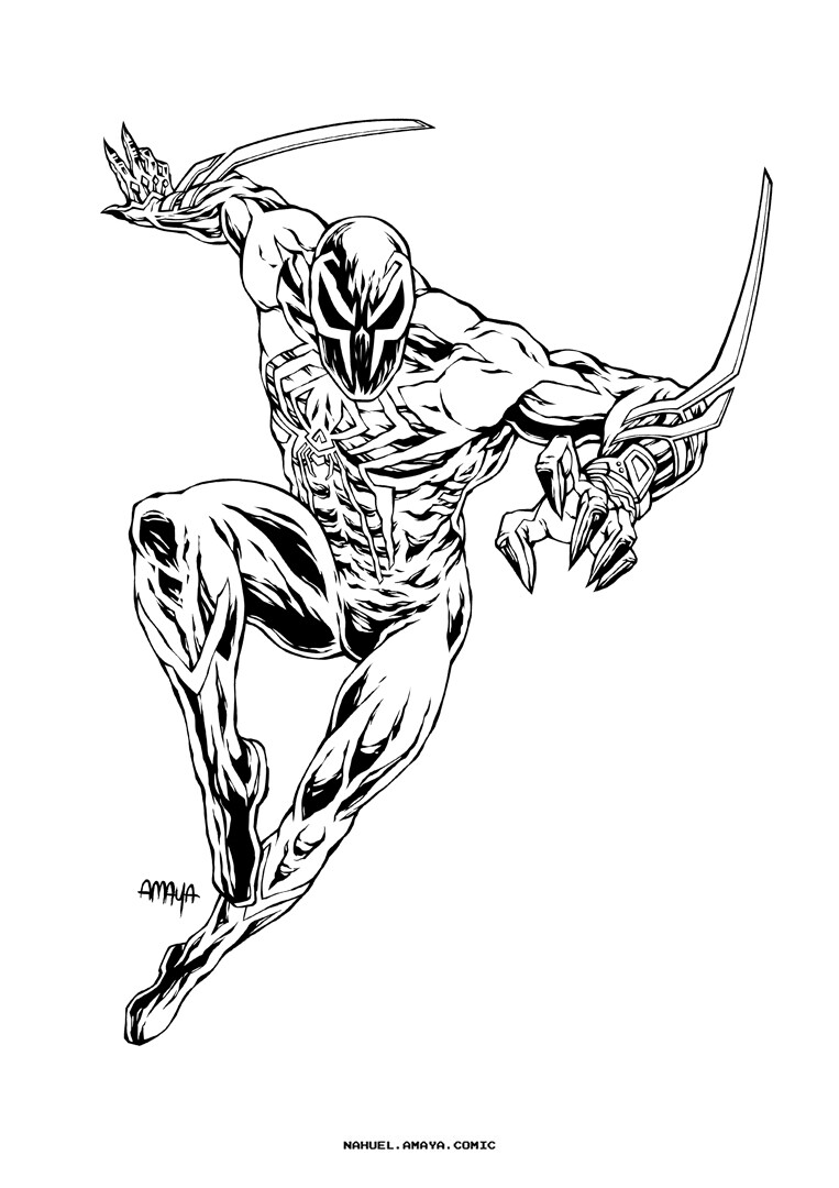 printable spider man 2099 coloring pages