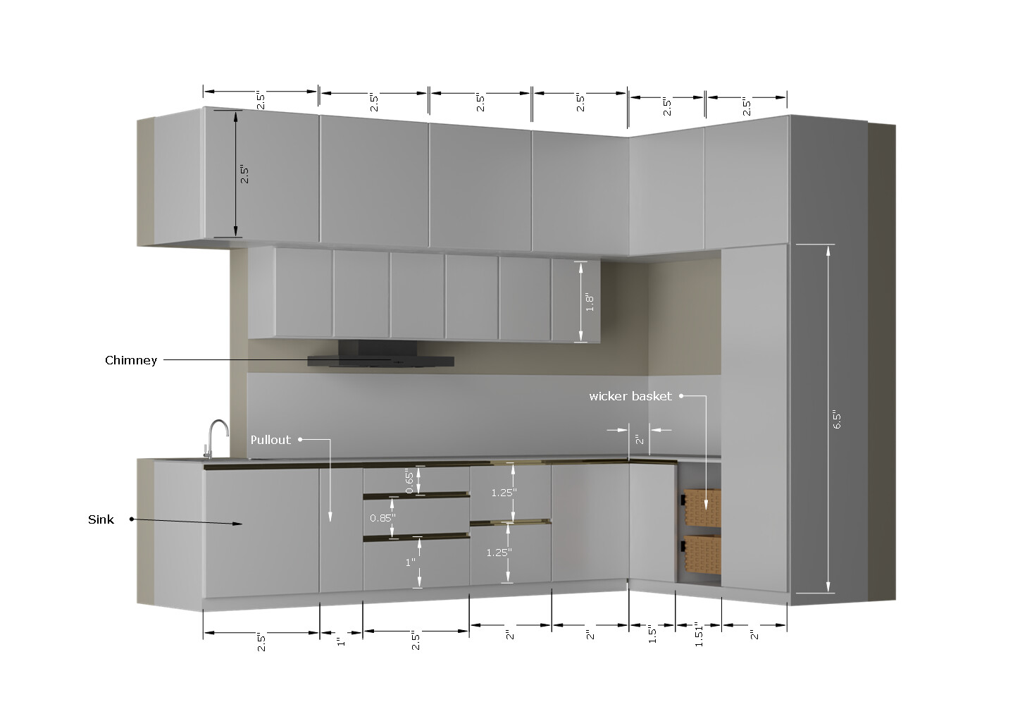 ArtStation - Kitchen & Wardrobe Symphony: A Detailed 3D Visualization