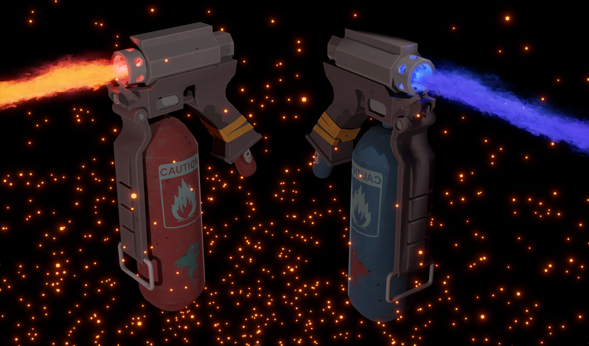 ArtStation - Dual Flamethrower