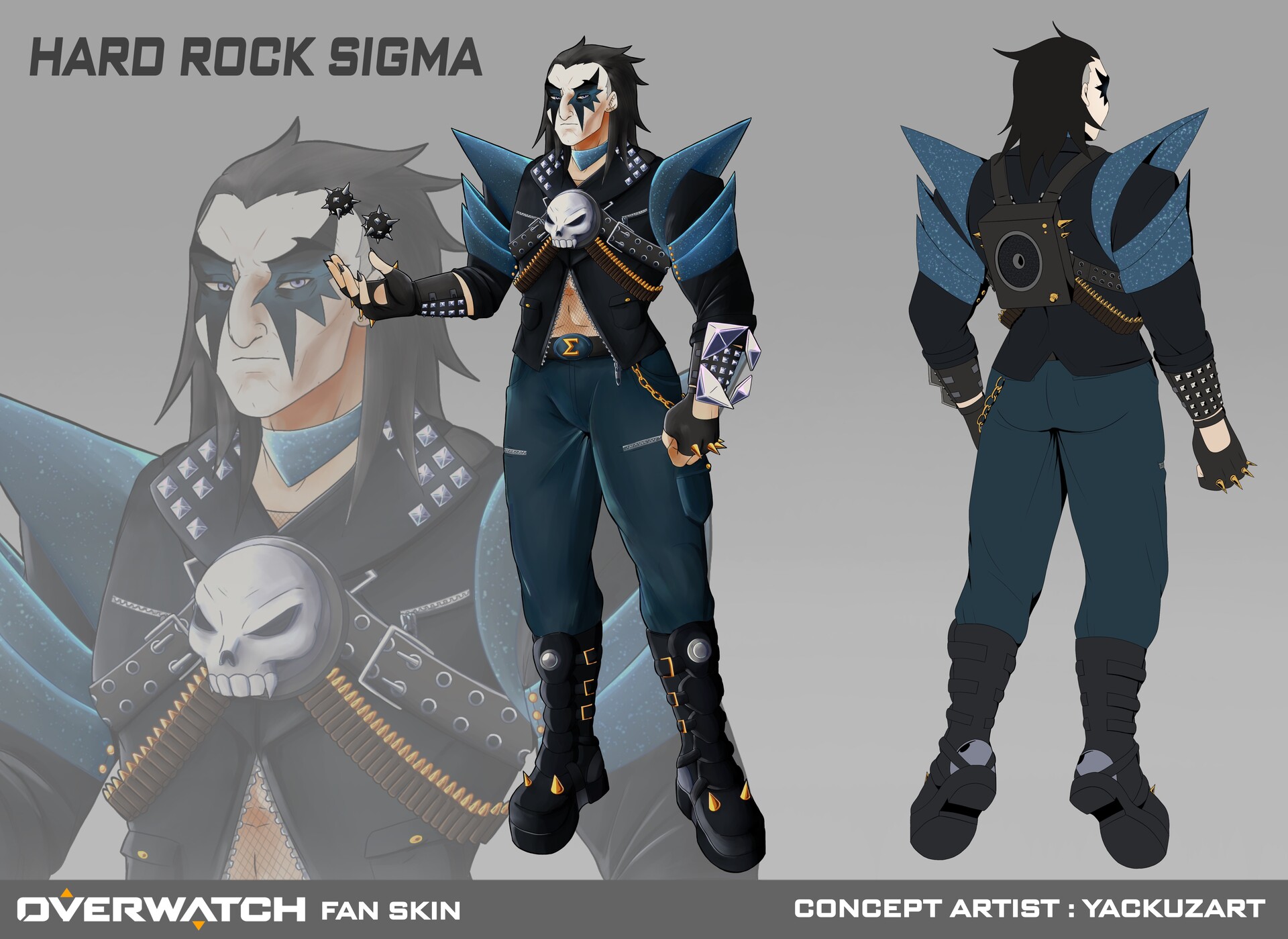 ArtStation - Overwatch Sigma Hard Rock Skin