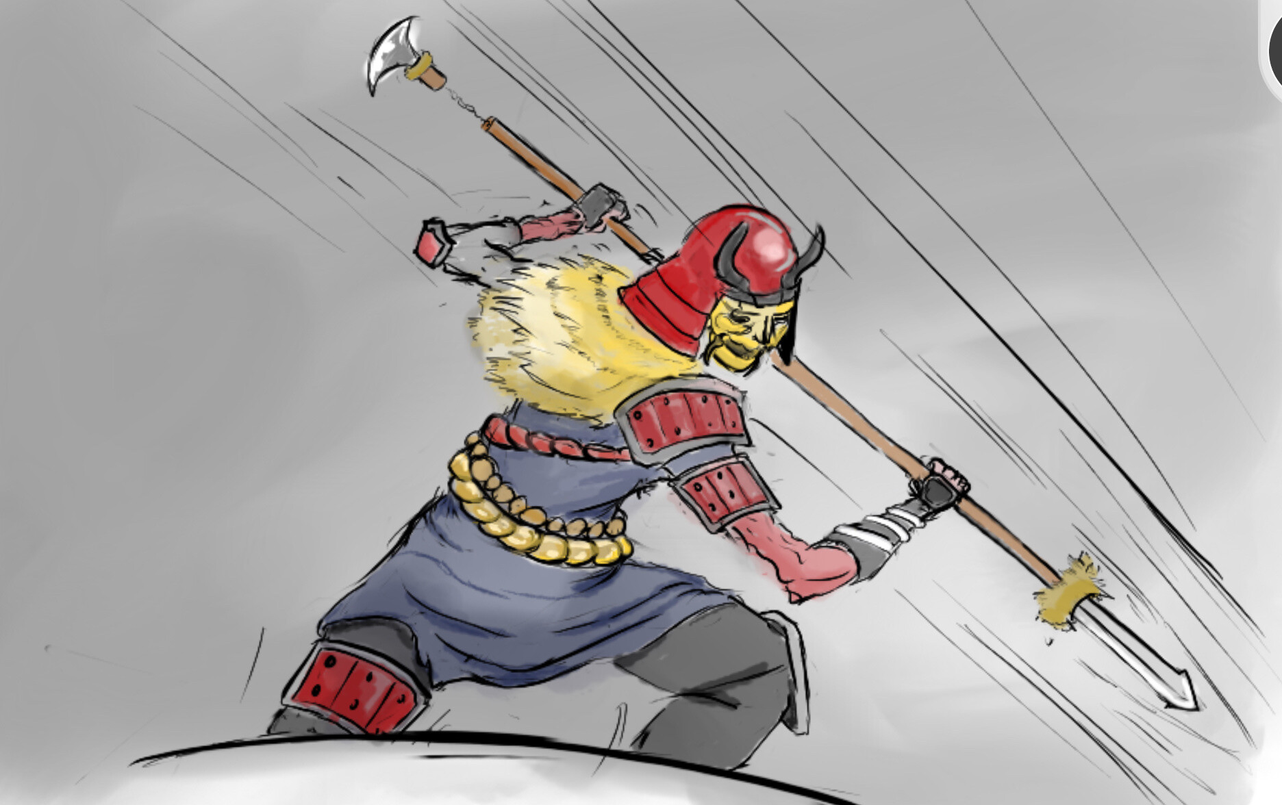 ArtStation - Undead spearman sketch