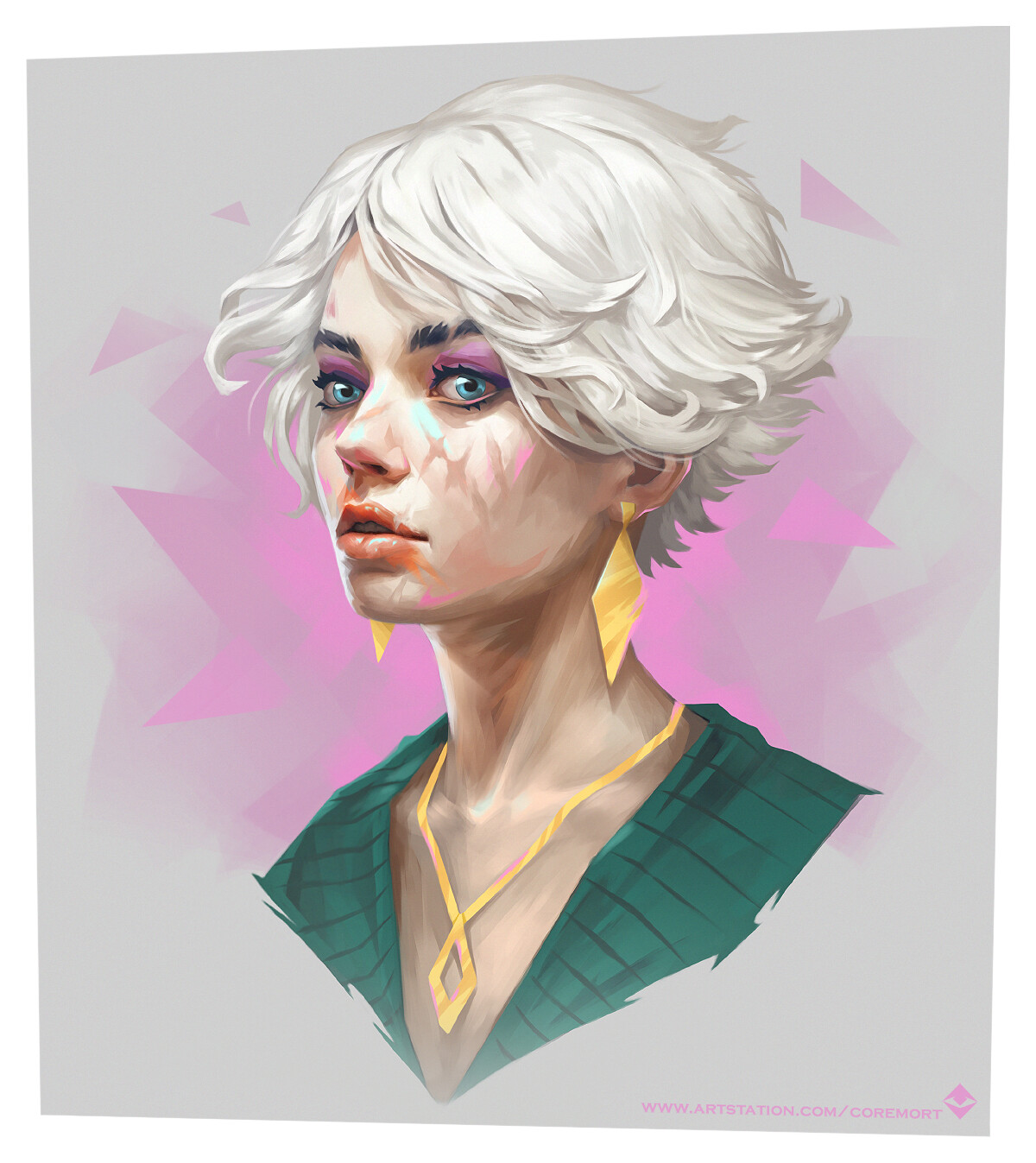 how to draw white hair digital