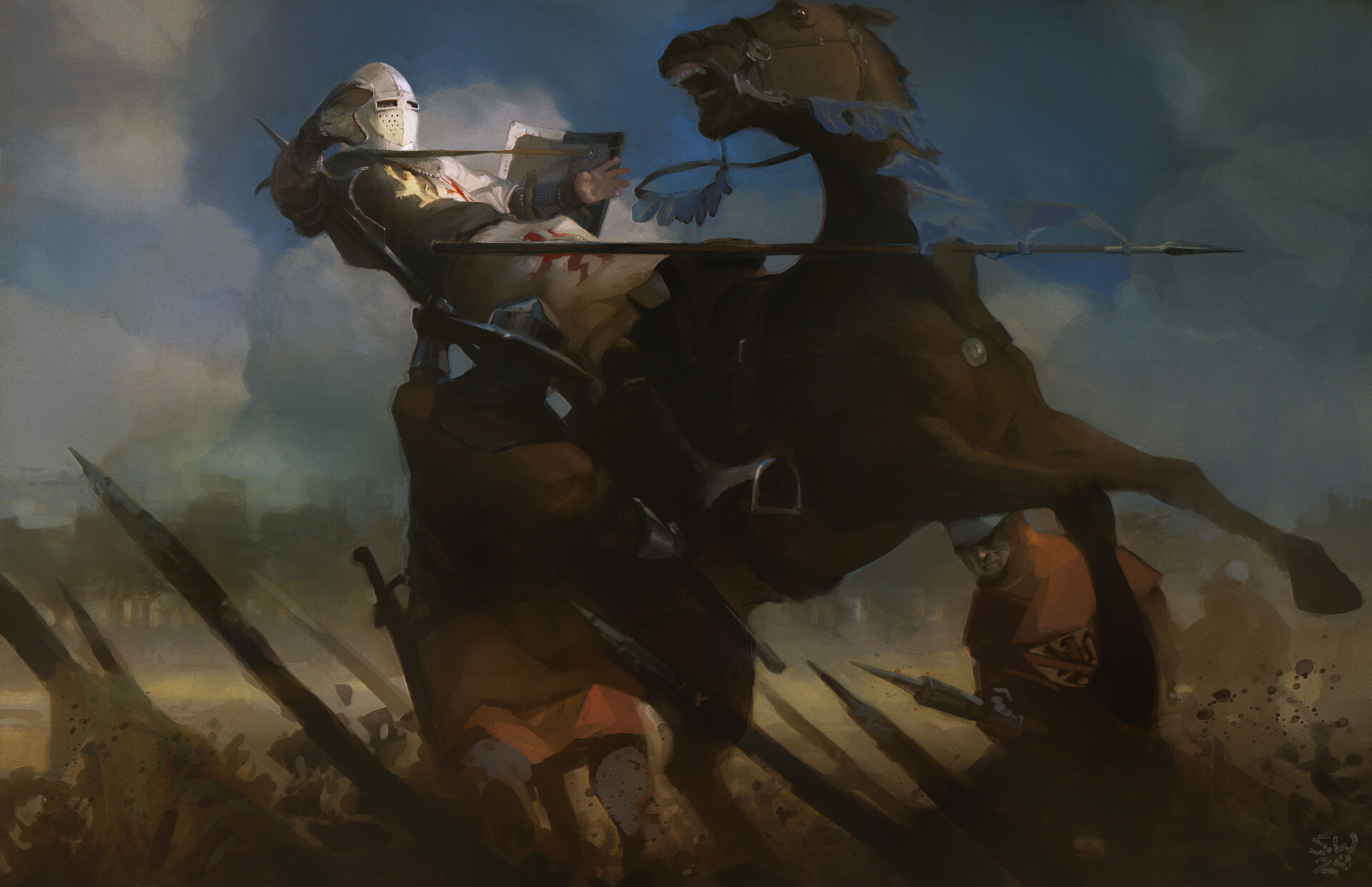 ArtStation - "Battle of the Golden Spurs"