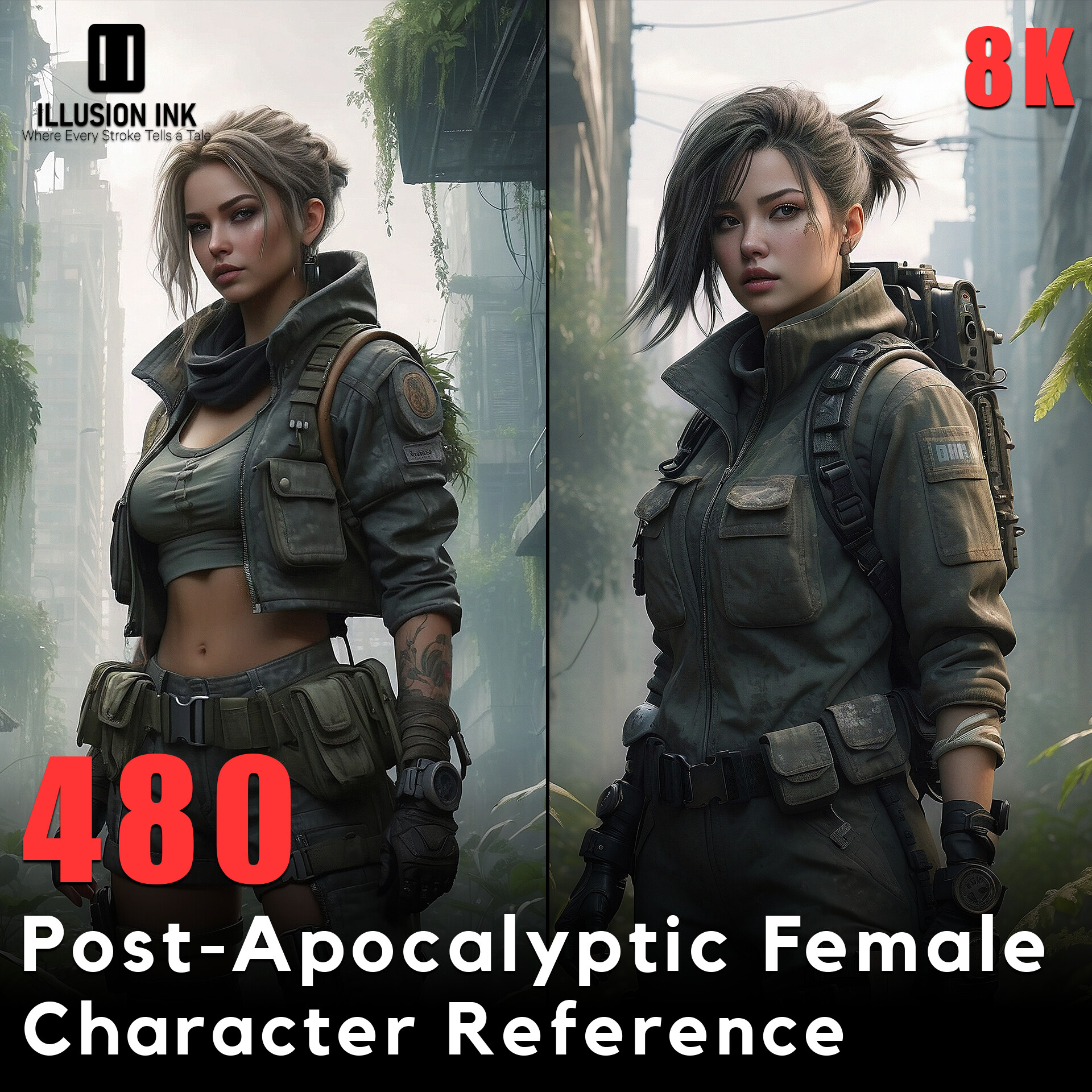 ArtStation - 480 Post-Apocalyptic Female Character | 8K