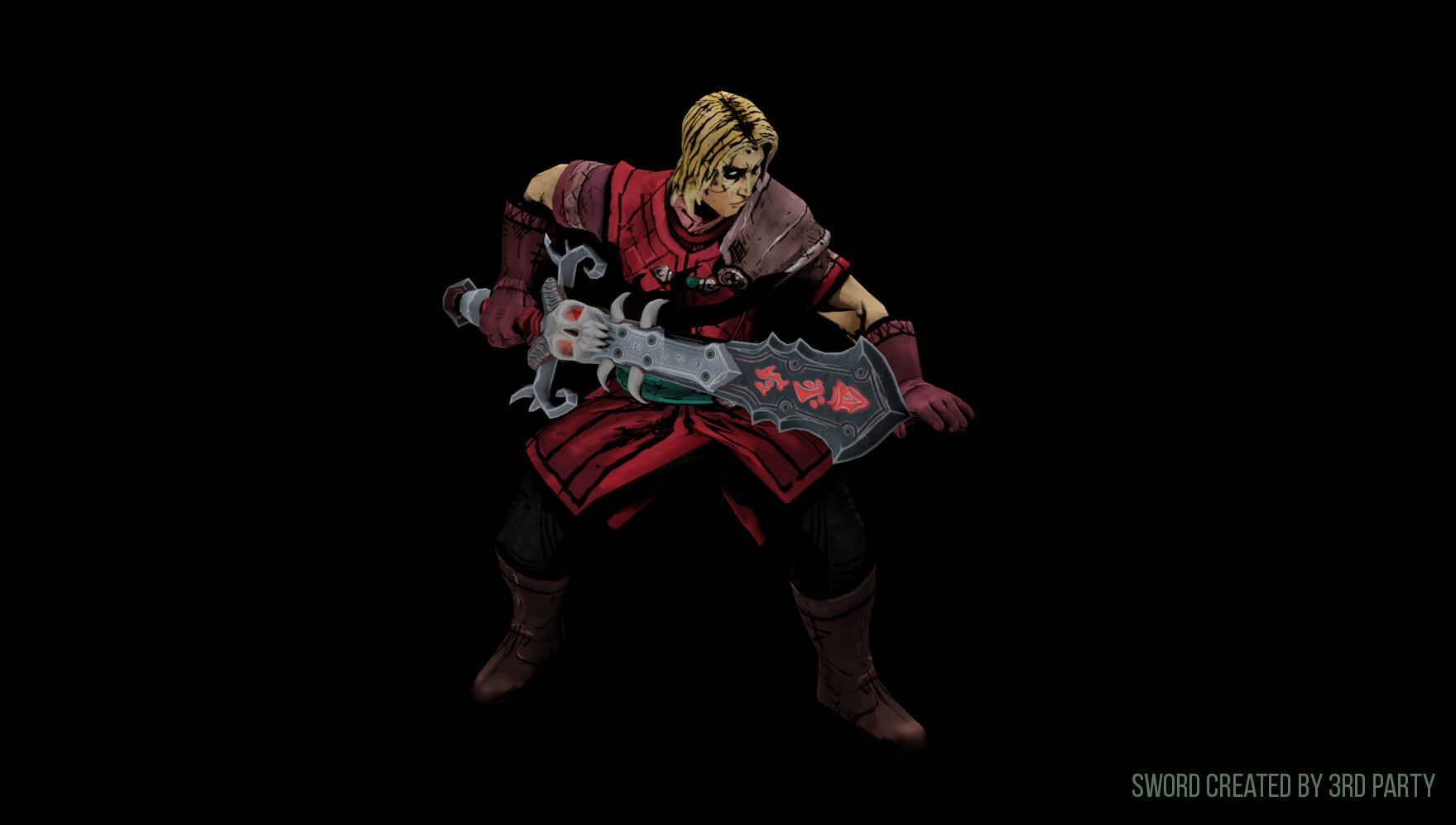 Justin Armstrong - Dark Adventurer - Game Ready Character