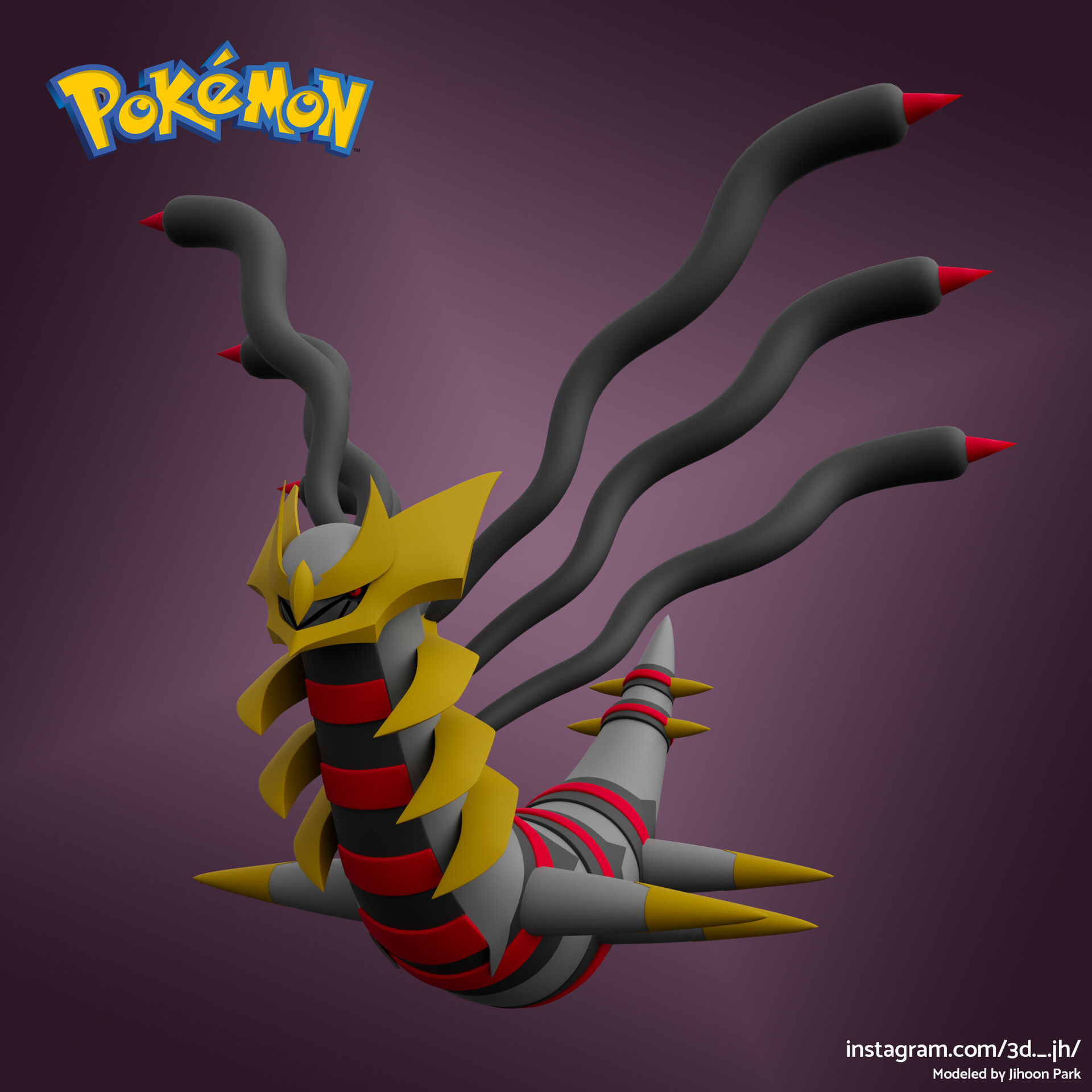 ArtStation - Giratina Origin form and Altered form
