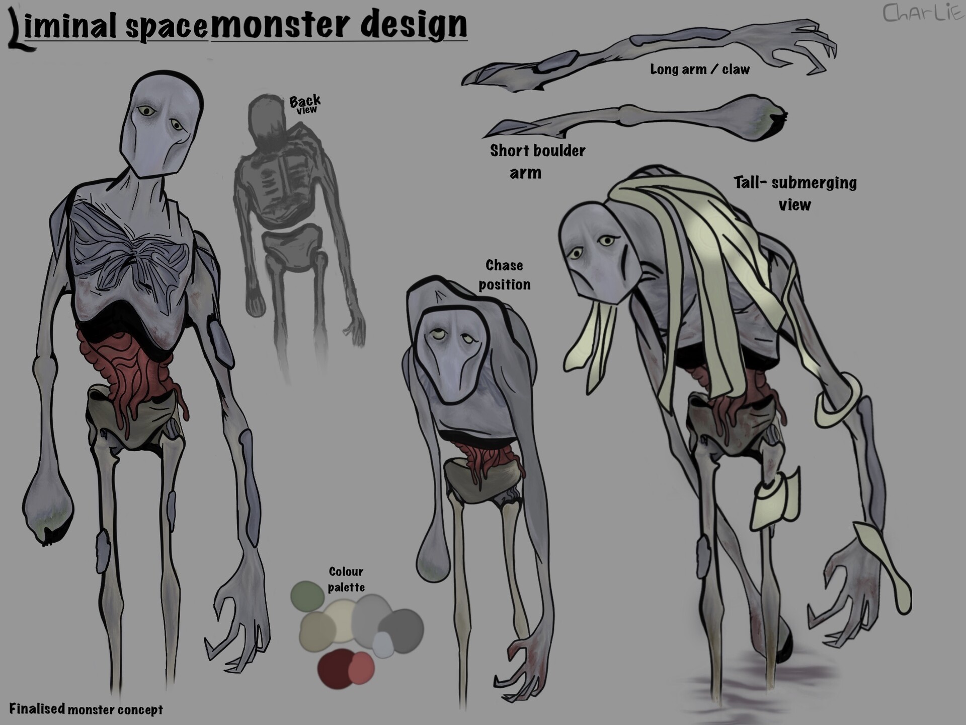 ArtStation - FINALISED Liminal space creature concept