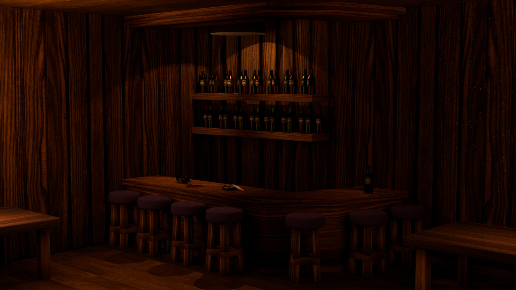 ArtStation - Western Saloon Bar Render