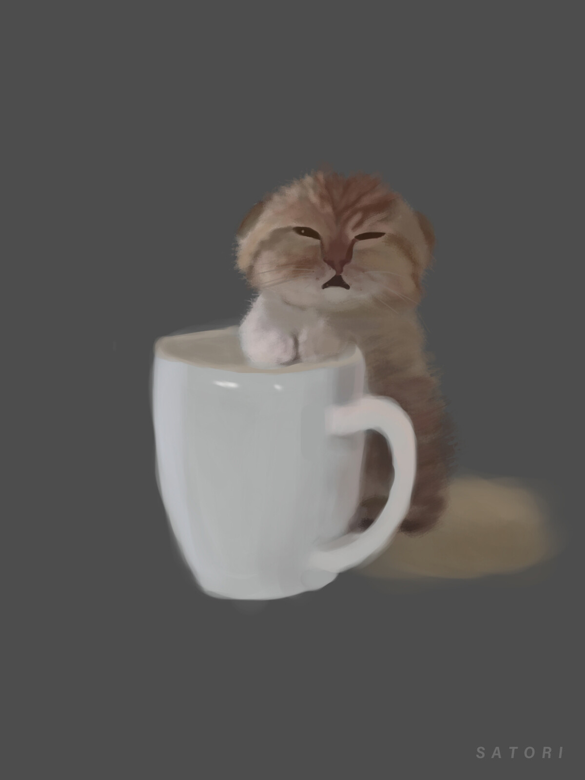 ArtStation - Cup and cat