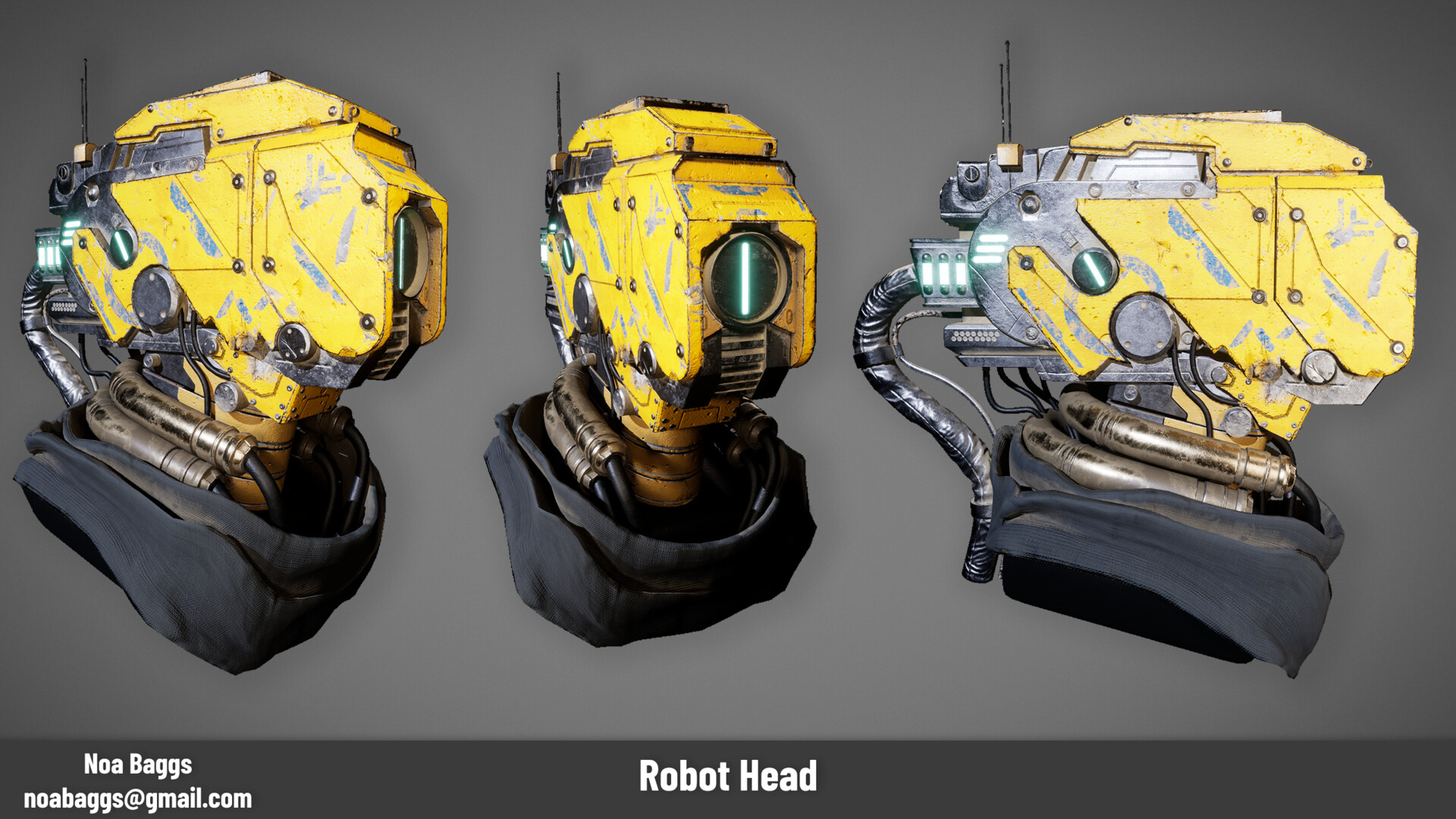 ArtStation - WIP Robot Head Student Project