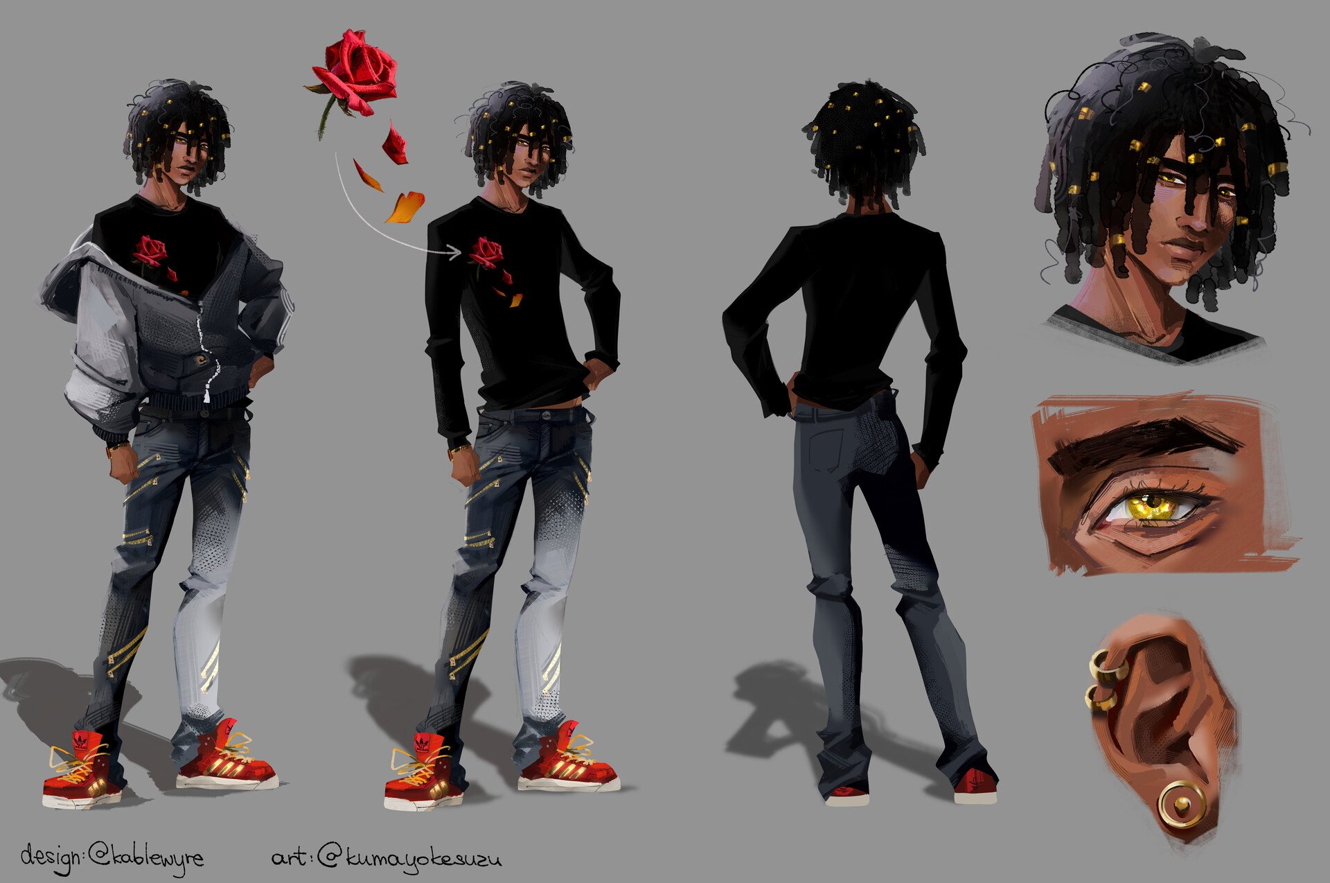 ArtStation - commission - character design spreadsheet