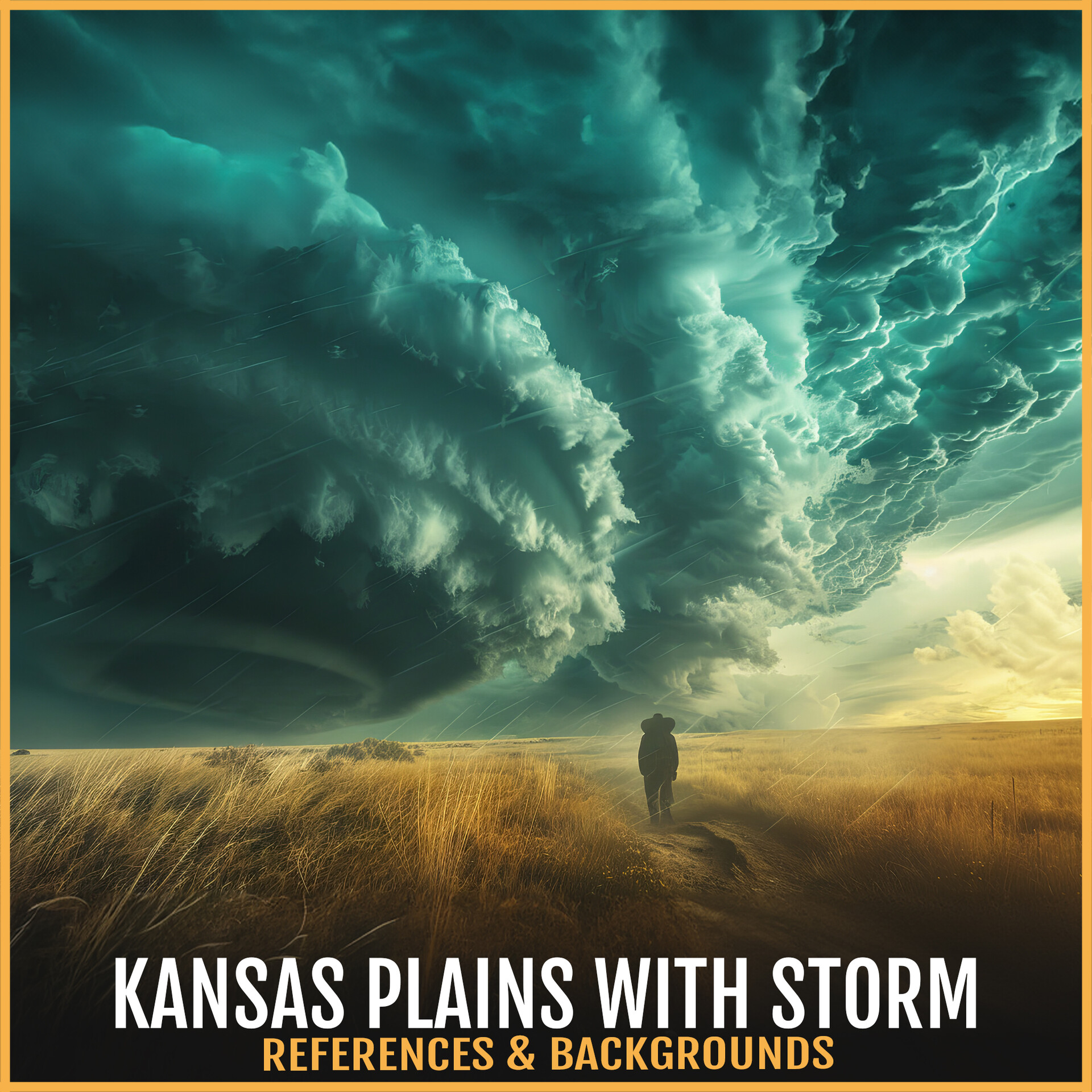 ArtStation - 505 Kansas plains with an enormous dark storm