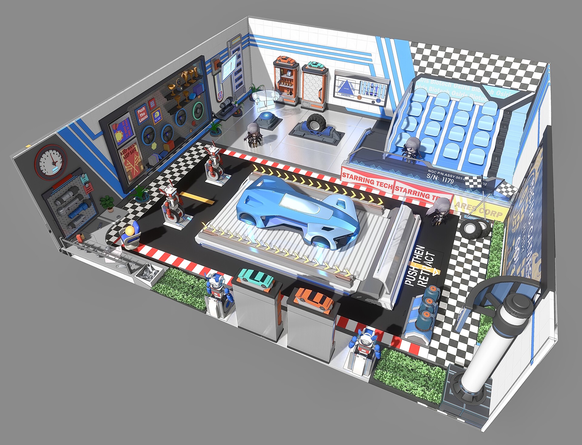 ArtStation - Racing theme dormitory room design