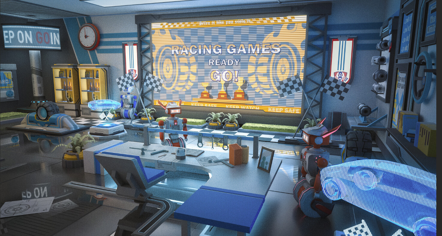 ArtStation - Racing dormitory room concept