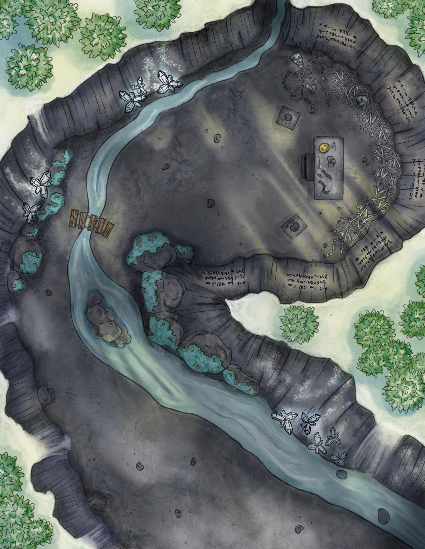 ArtStation - "Dumdalen Cave" Map for Journey to Ragnarok - Echoes of ...