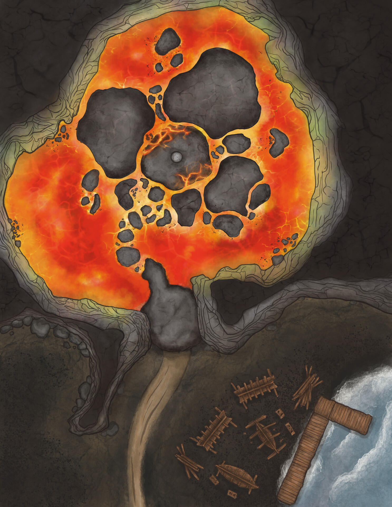 ArtStation - "Battle with the Dragon" Map for Journey to Ragnarok ...