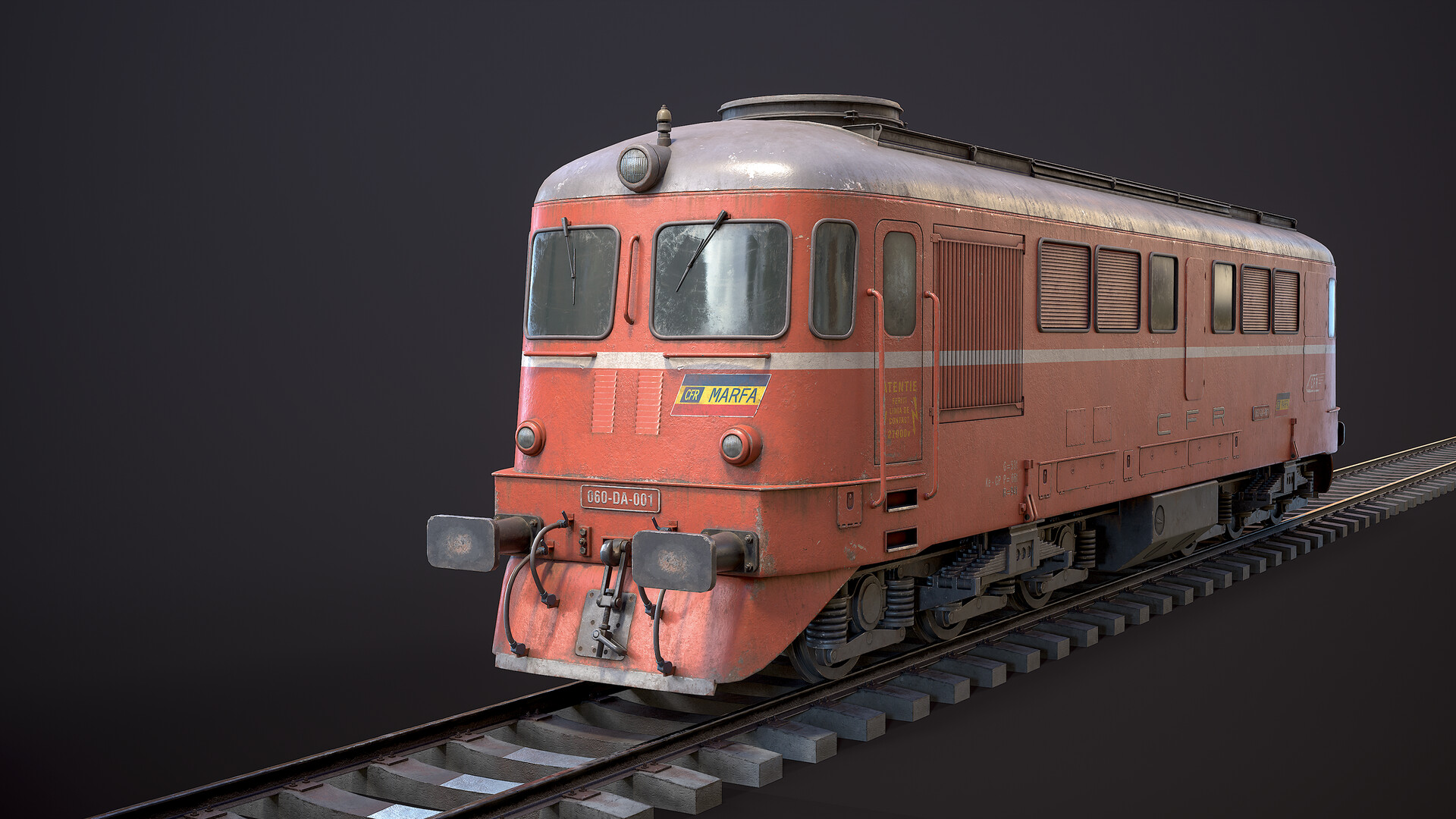 ArtStation - 060-DA Diesel Locomotive: Low poly Game Asset
