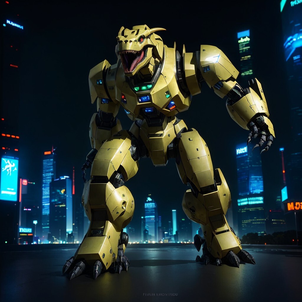 ArtStation - Robotic Dinosaur rampage in the modern city